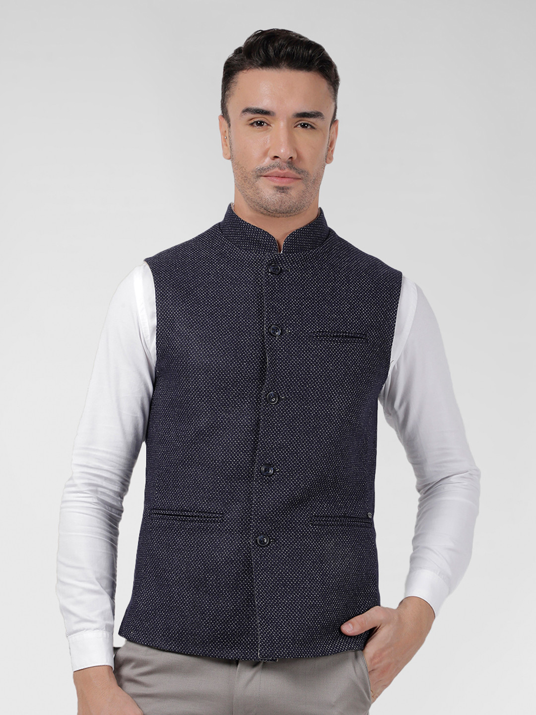 Buy Numero Uno Tailored Fit Tweed Waistcoat - Nehru Jackets for Men ...