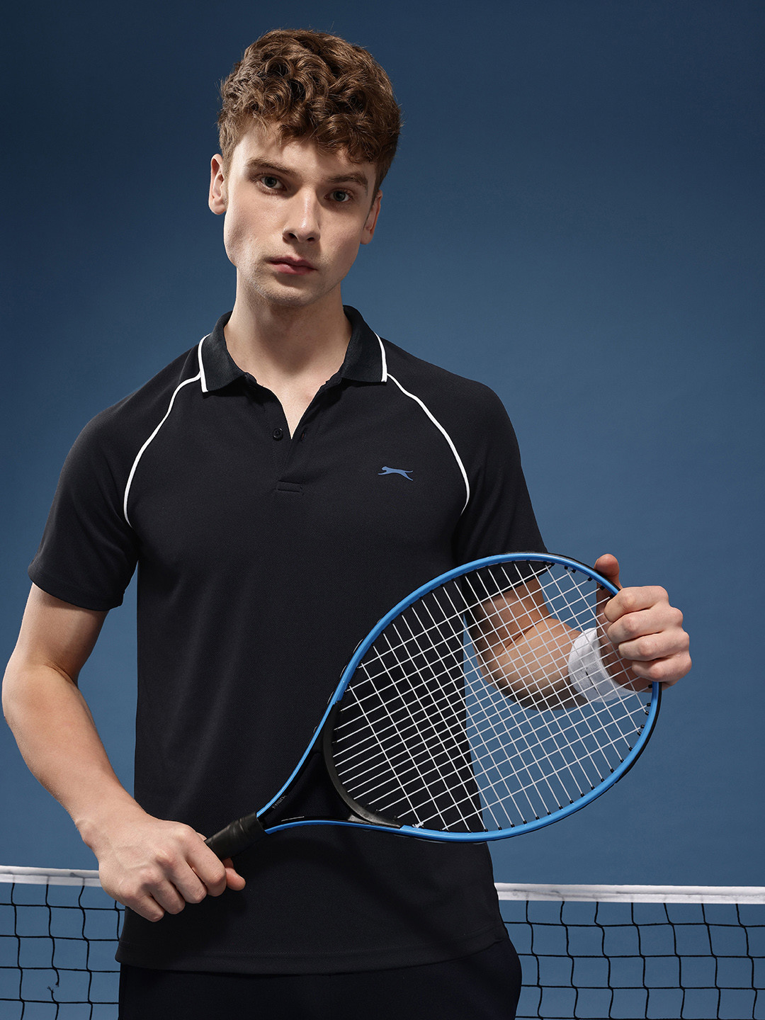 Buy Slazenger Brand Logo Printed Detail Polo Collar Athleisure T Shirt ...