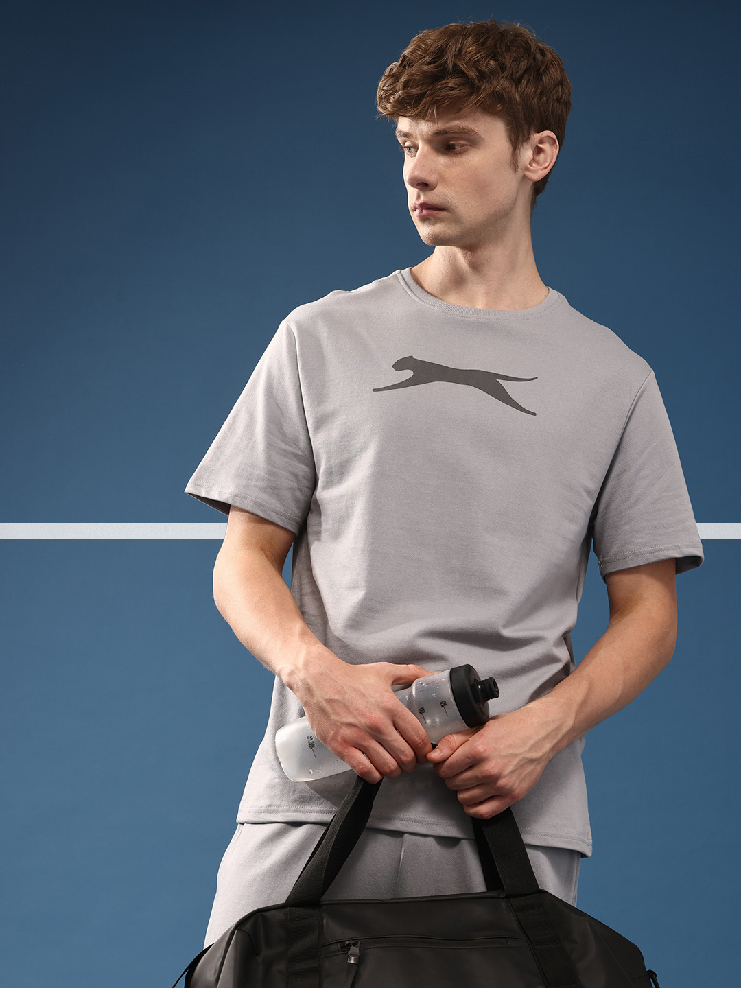 Buy Slazenger Brand Logo Print Pure Cotton Athleisure Tracksuit ...