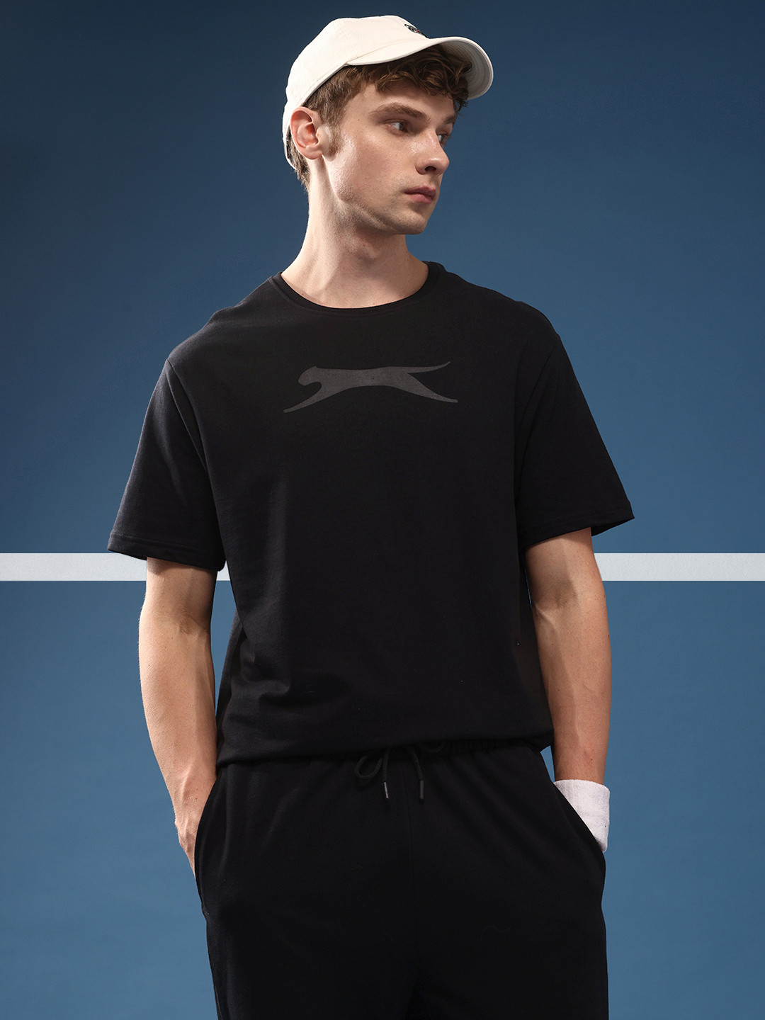 Buy Slazenger Brand Logo Print Pure Cotton Athleisure Tracksuit ...