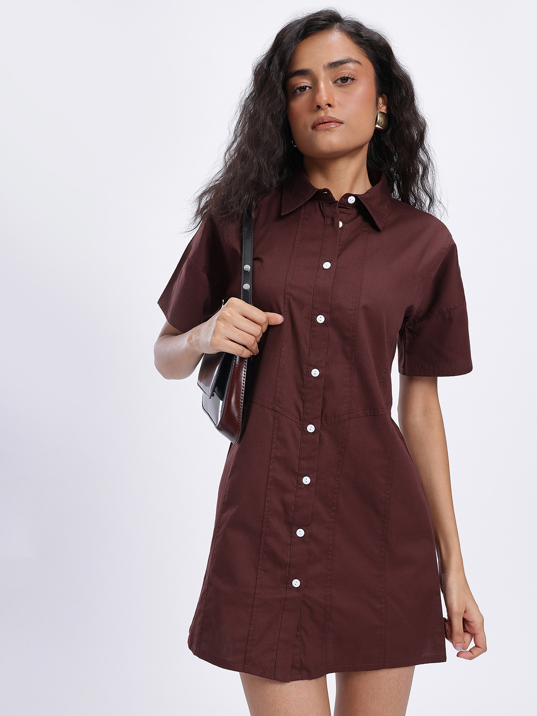Buy Glitchez Panelled Shirt Style Dress - Dresses for Women 31934863 ...