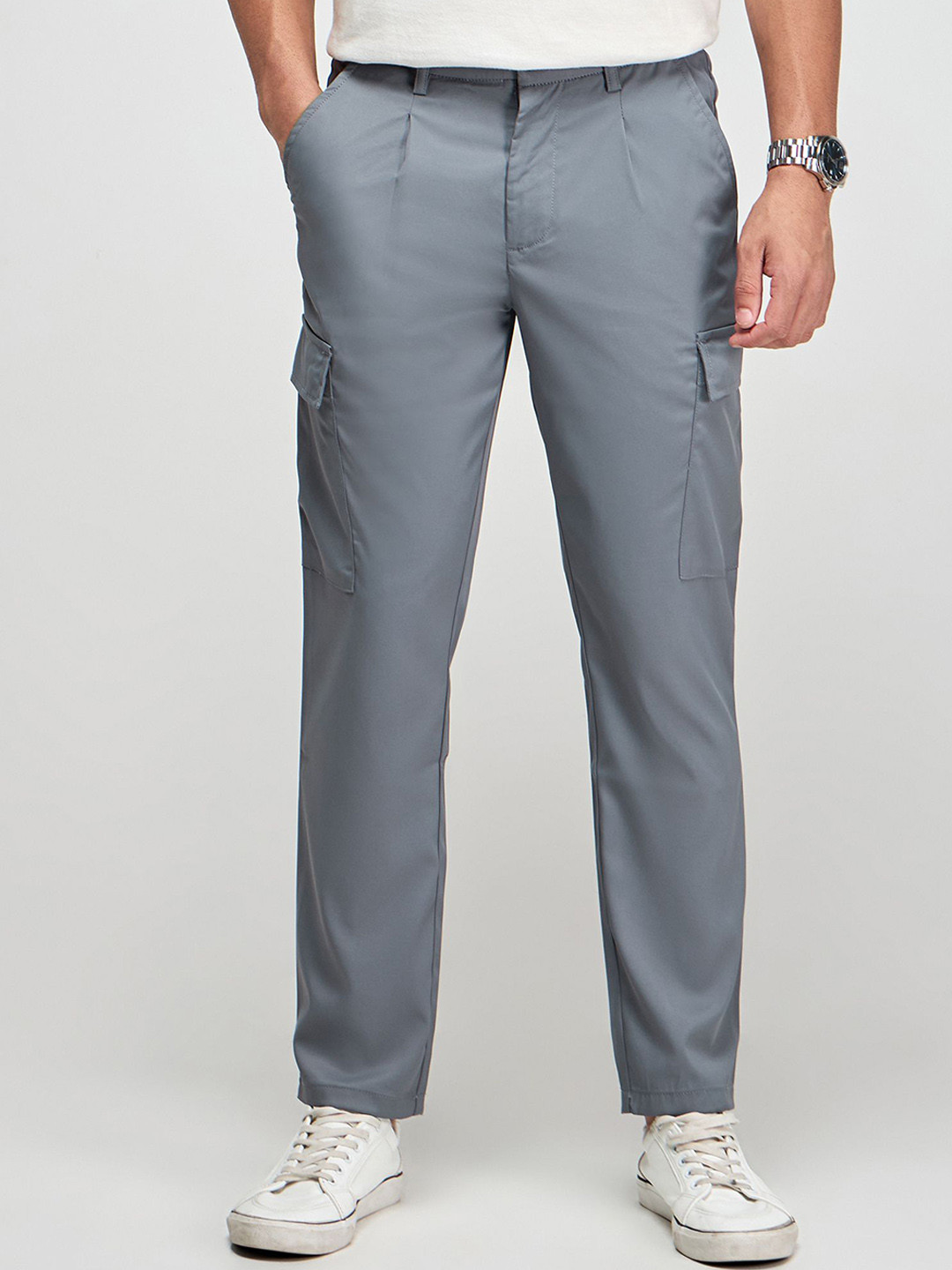 Buy Red Flame Men Relaxed Fit Mid Rise Cargos - Trousers for Men ...