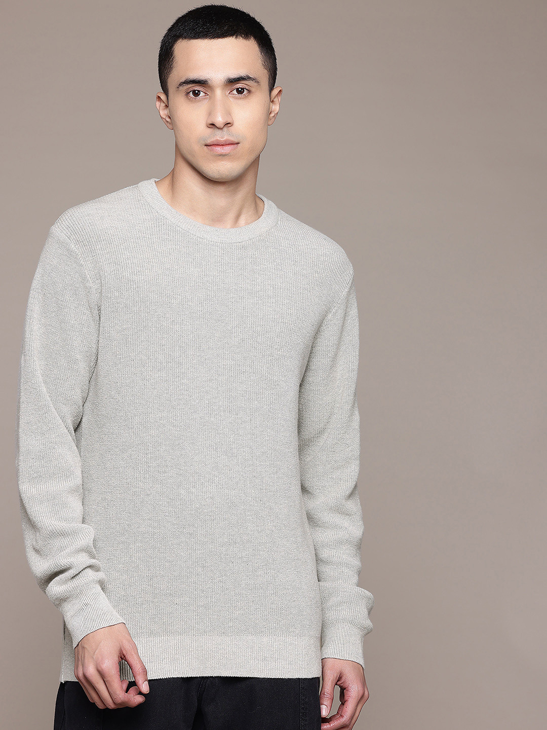Buy The Roadster Lifestyle Co. Solid Pure Cotton Pullover - Sweaters ...