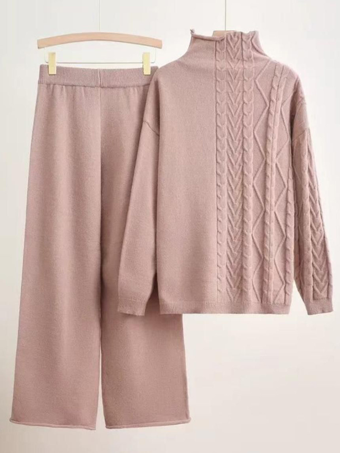 Buy Alamode By Akanksha Pink Kinsley Luxe Winter Coord Set Tracksuit ...