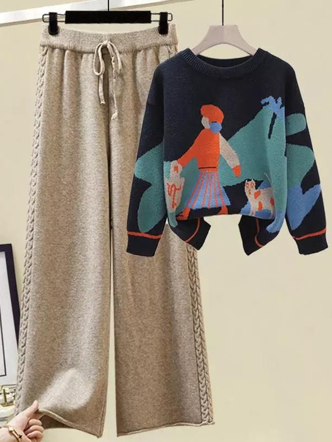 Buy Alamode By Akanksha Navy Blue Kate Woolen Coord Set - Co Ords for ...