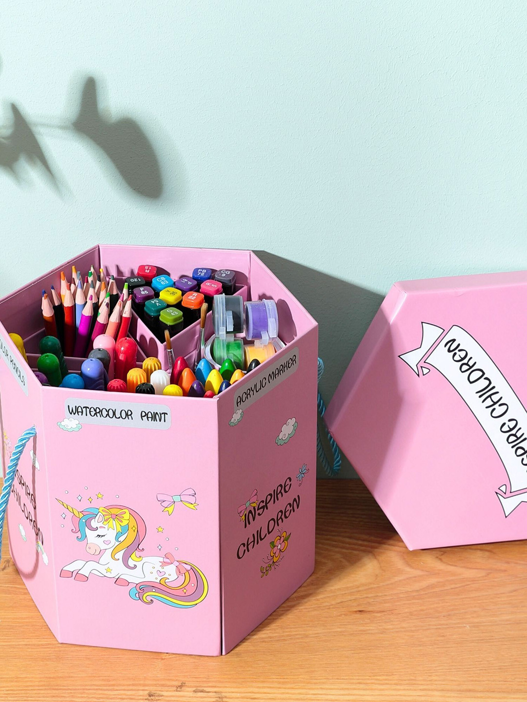 Buy Tinker Squad 83 Pieces Colors Unicorn Art Drawing & Colouring Gift ...