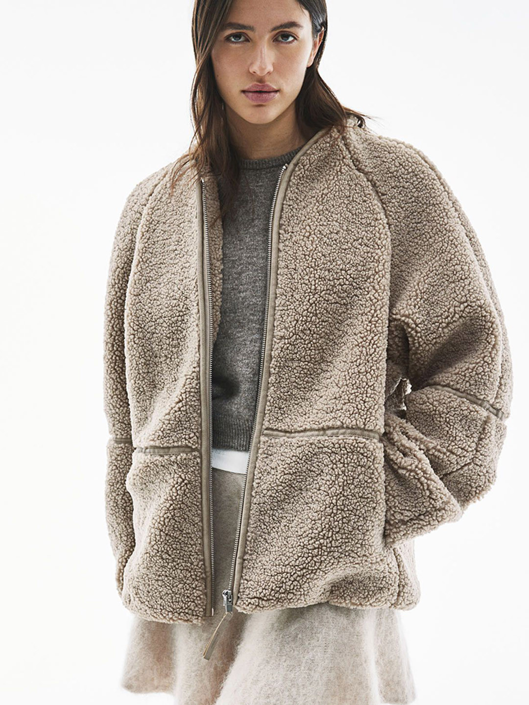 Buy H&M Teddy Jacket - Jackets for Women 31945742 | Myntra