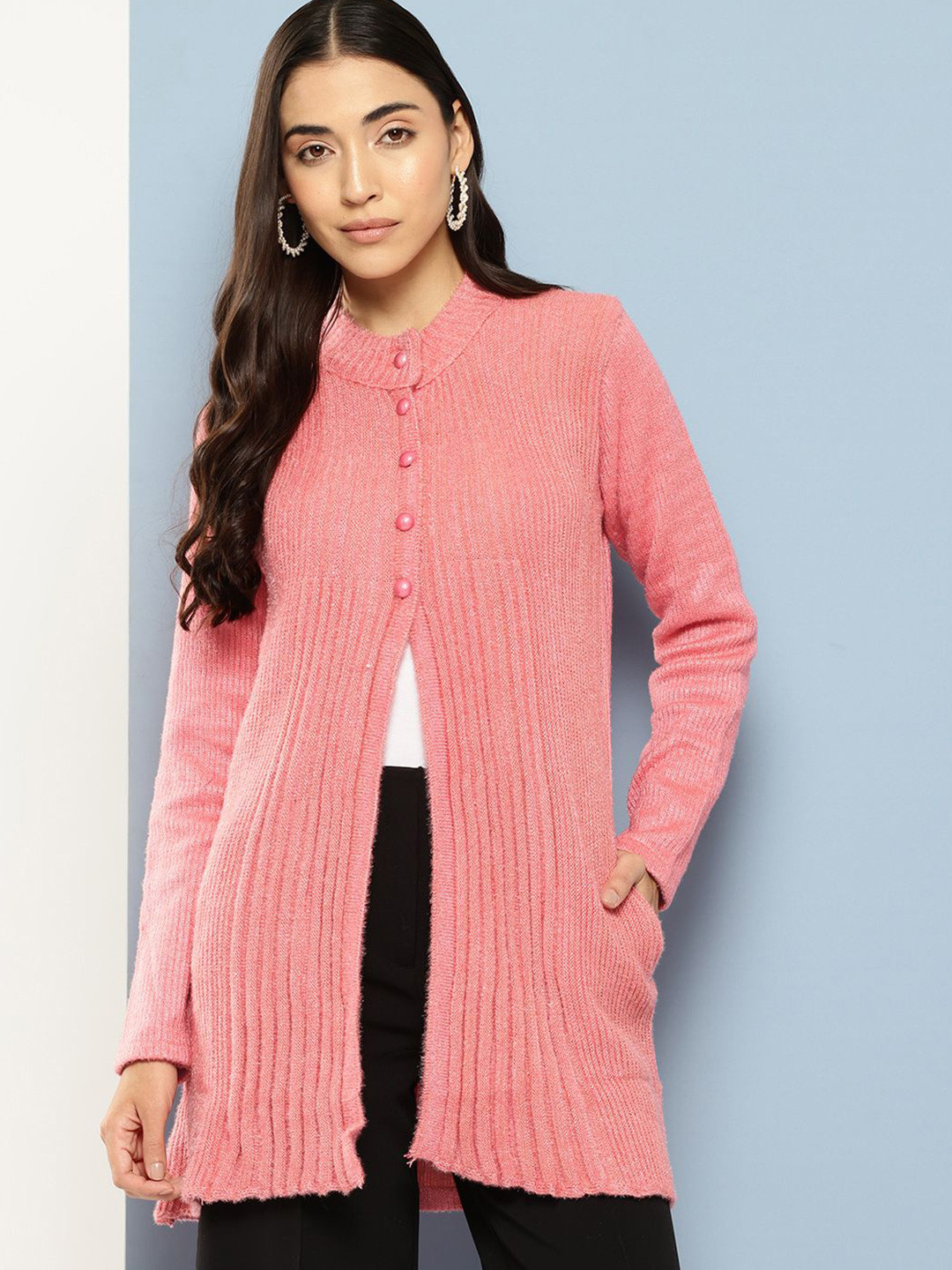 Buy The Roadster Lifestyle Co. Self Design Wollen Cardigan Sweaters ...