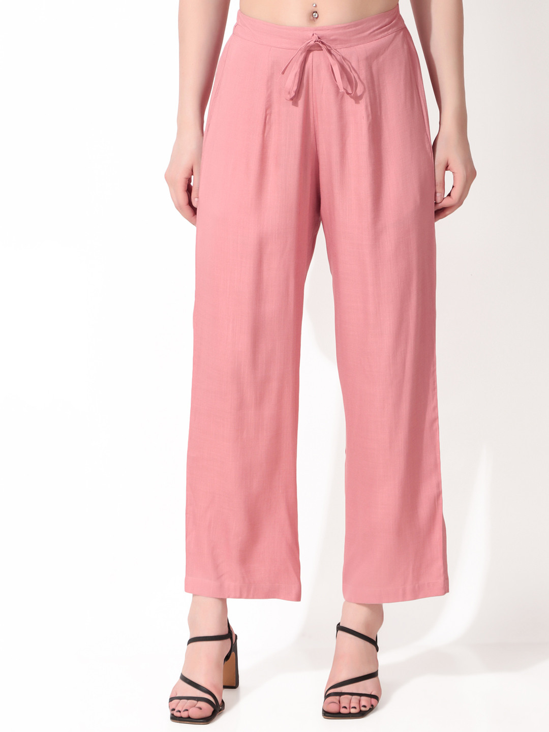 Buy Seryeon Women Regular Fit Parallel Trousers - Trousers for Women ...