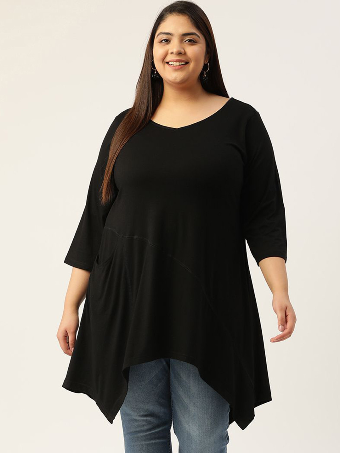 Buy TheRebelinme Women Longline Plus Size Top - Tops for Women 31958178 ...