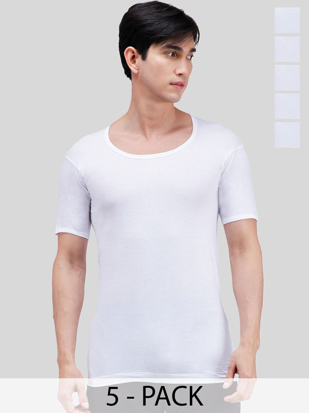 Buy AMUL COMFY Men Pack Of 5 Pure Cotton Innerwear Vests - Innerwear ...
