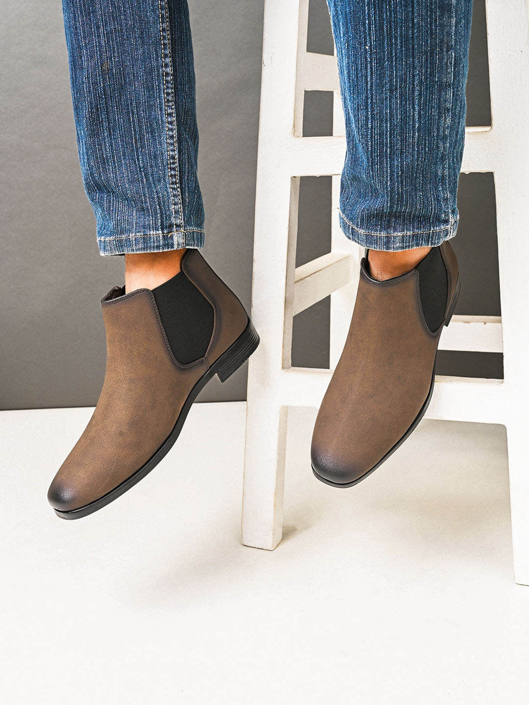 Buy The Roadster Lifestyle Co Men Hiking Trekking Chelsea Boots - Boots ...