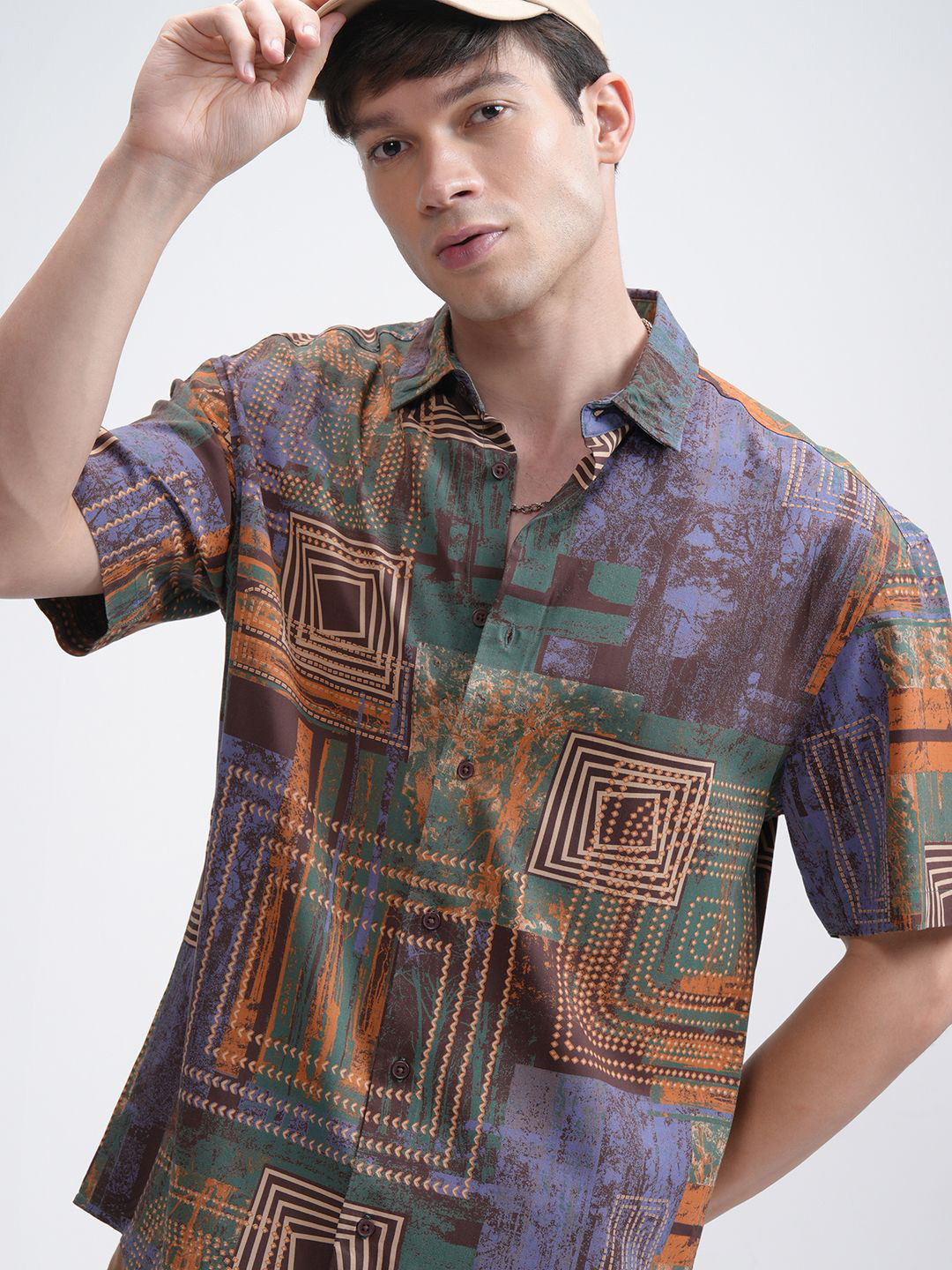 Buy Ketch Men Viscose Abstract Printed Casual Shirt - Shirts for Men ...