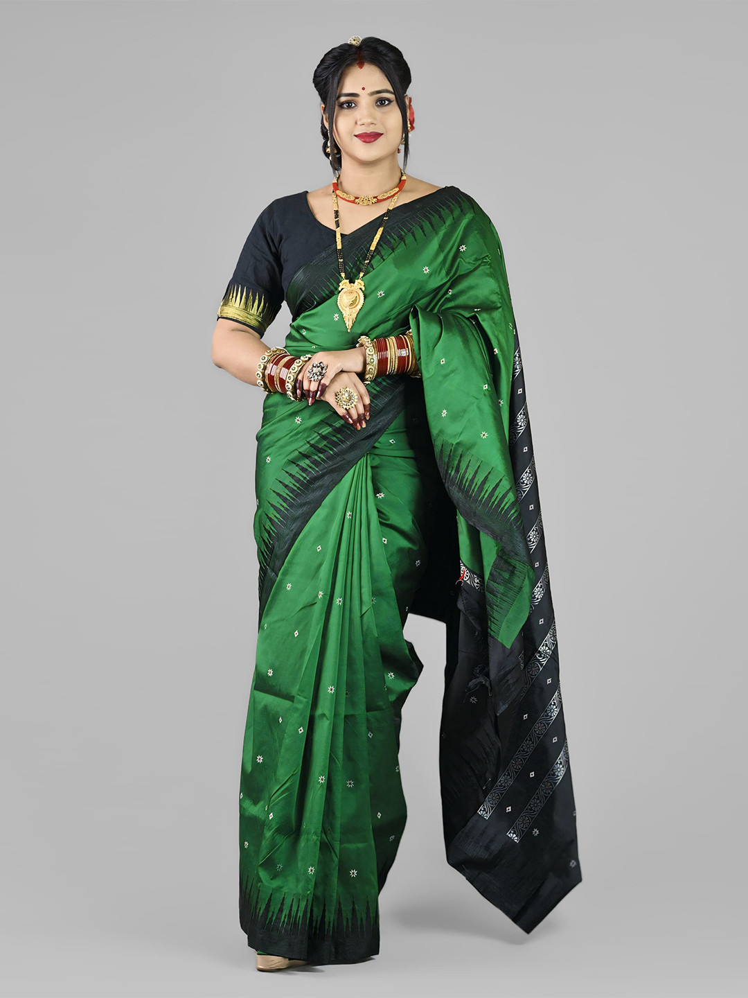 Buy Shopeezy Tex Fab Ethnic Motifs Art Silk Sambalpuri Saree - Sarees ...