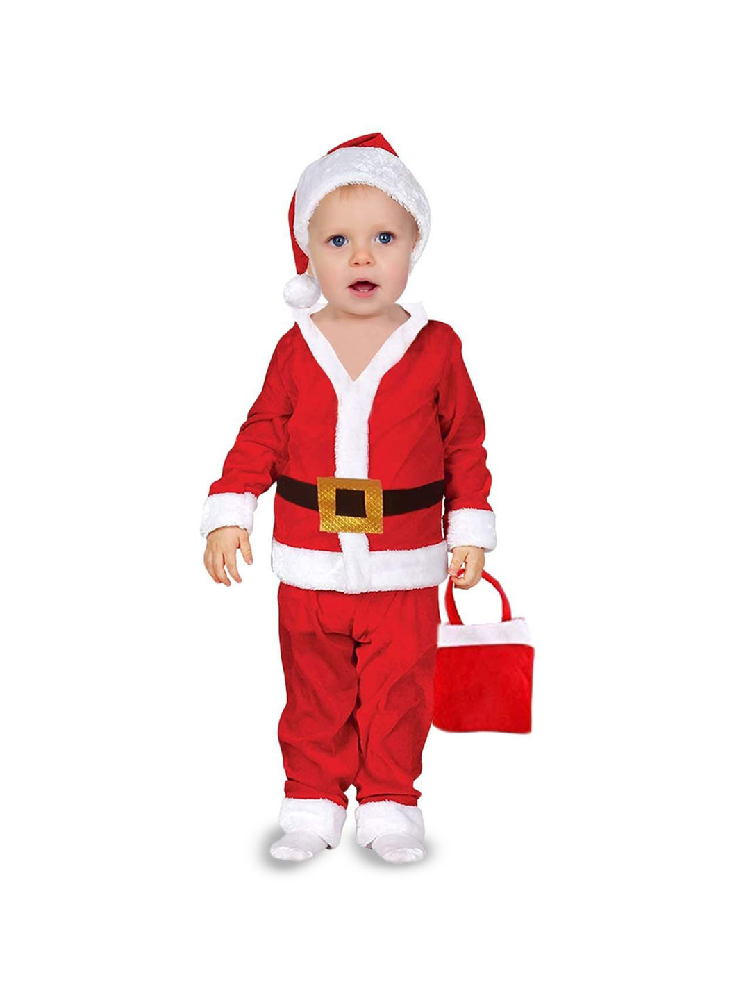 Buy Kaku Fancy Dresses Kids Santa Clause Costume Set - Clothing Set for ...