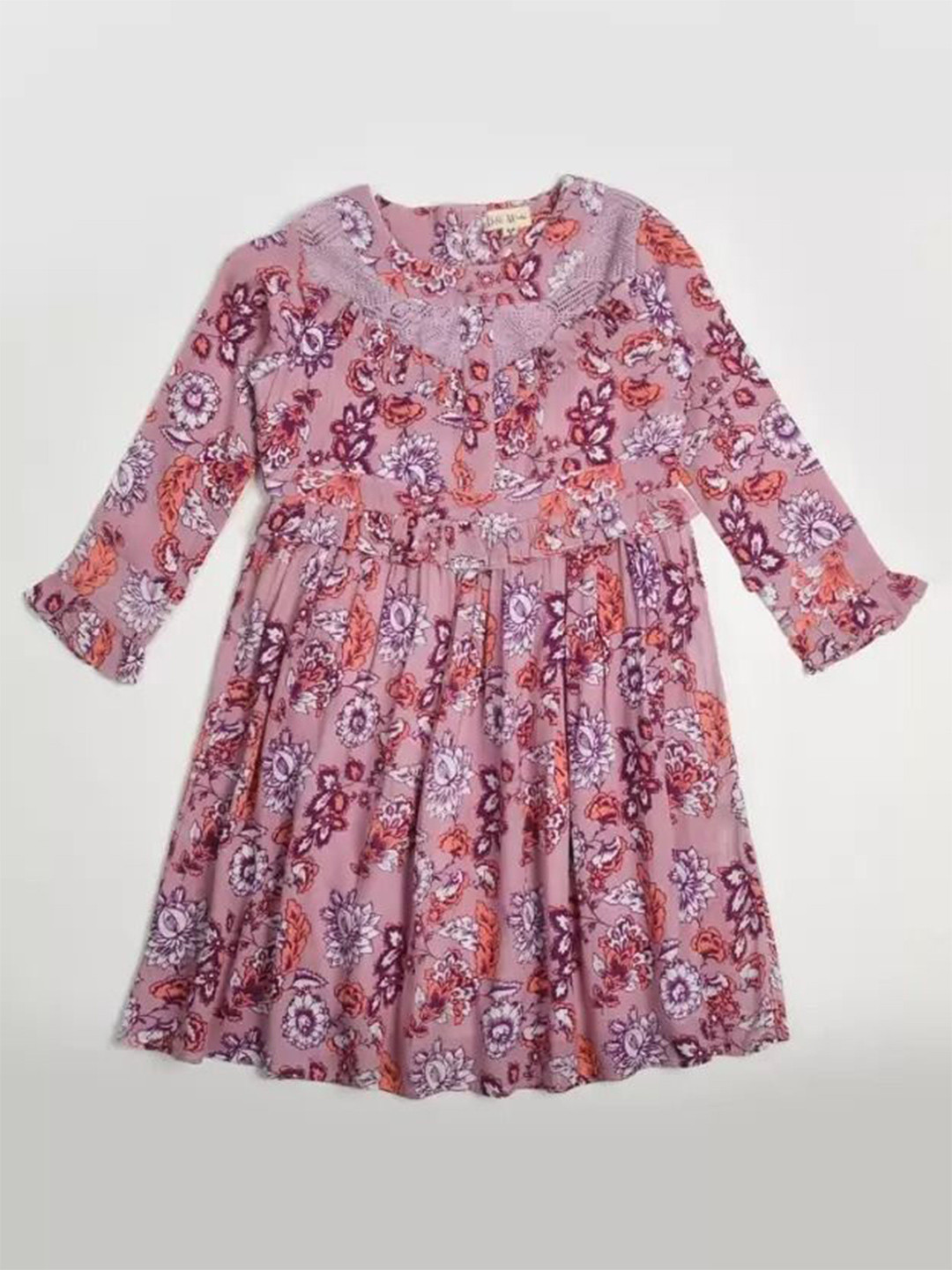 Buy Bella Moda Floral Print Flared Sleeve Blouson Dress - Dresses for ...