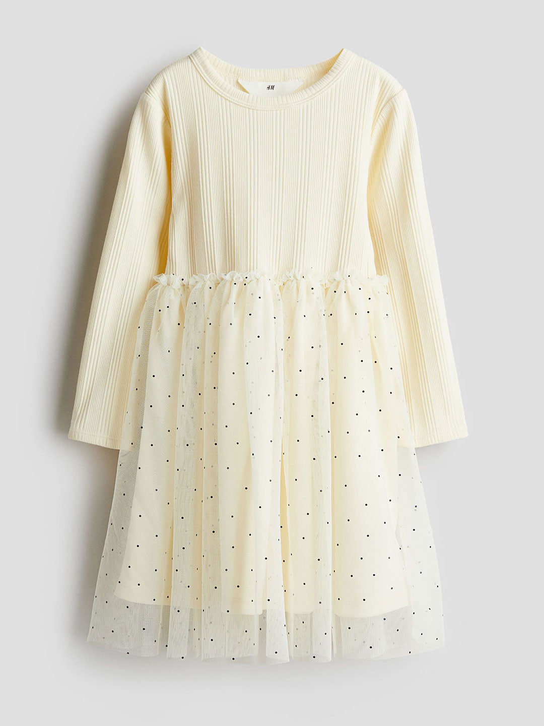 Buy H&M Girls Polka Dots Printed Cotton Fit And Flare Dress - Dresses ...
