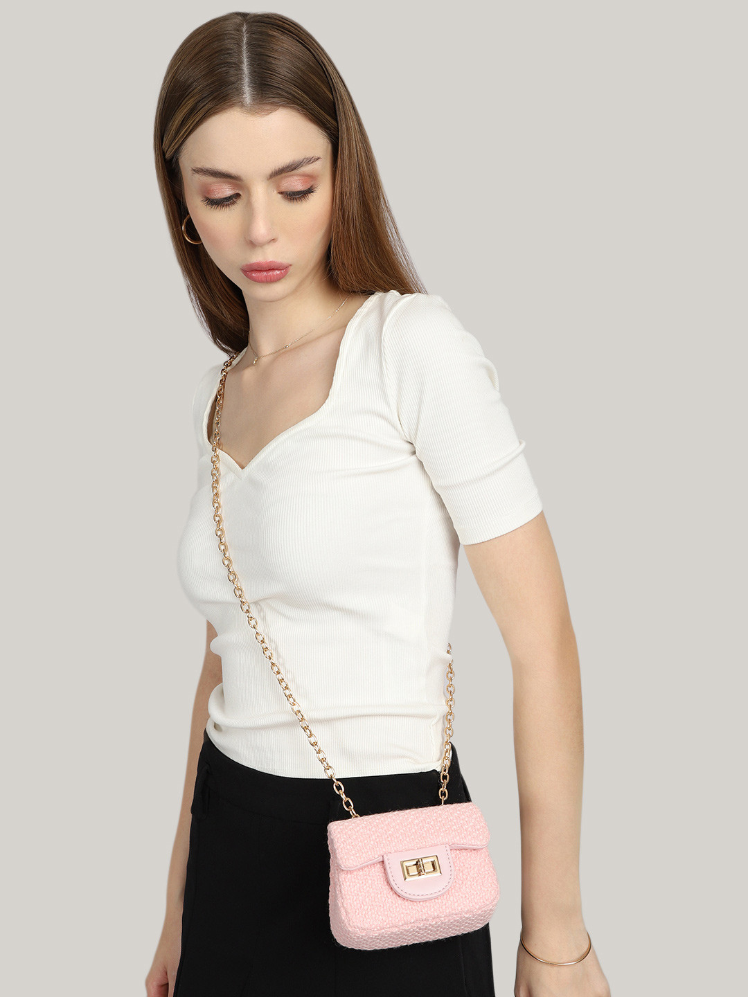 Buy MINI WESST Women Textured Structured Sling Bag - Handbags for Women 31983099 | Myntra