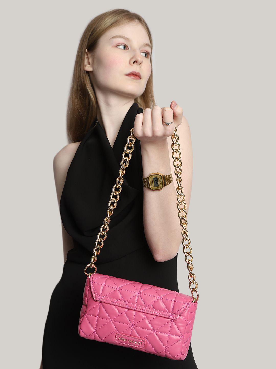 Buy MINI WESST Women Solid Structured Sling Bag - Handbags for Women ...