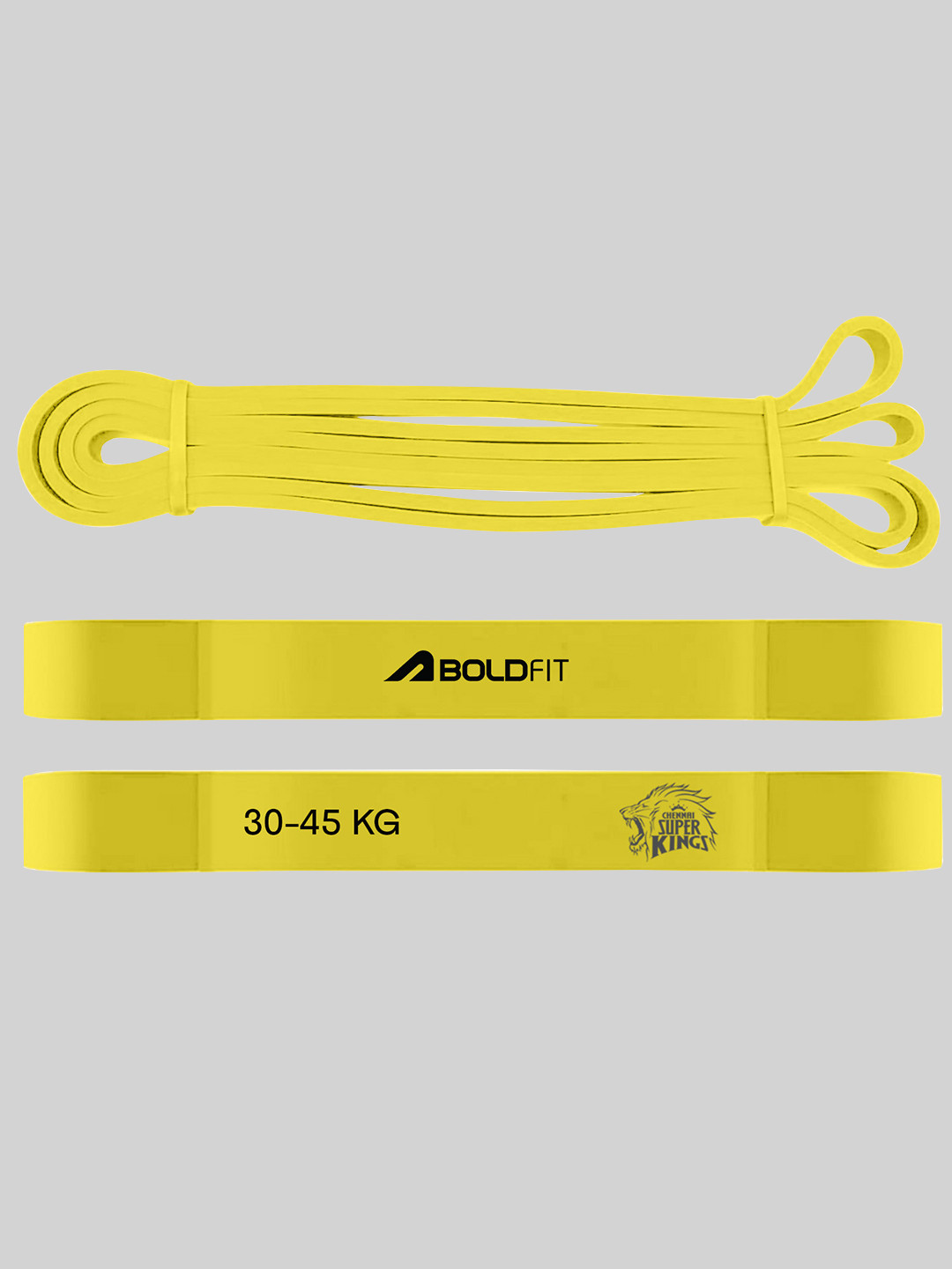 Buy BOLDFIT CSK Unisex Heavy Resistance Band 30 45 Kg Workout ...