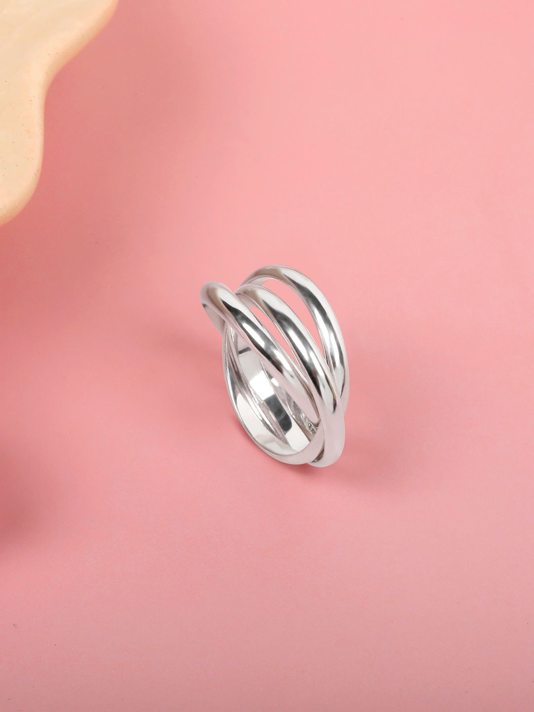 Buy Mia By Tanishq 92.5 Sterling Silver Infinity Loop Finger Ring ...