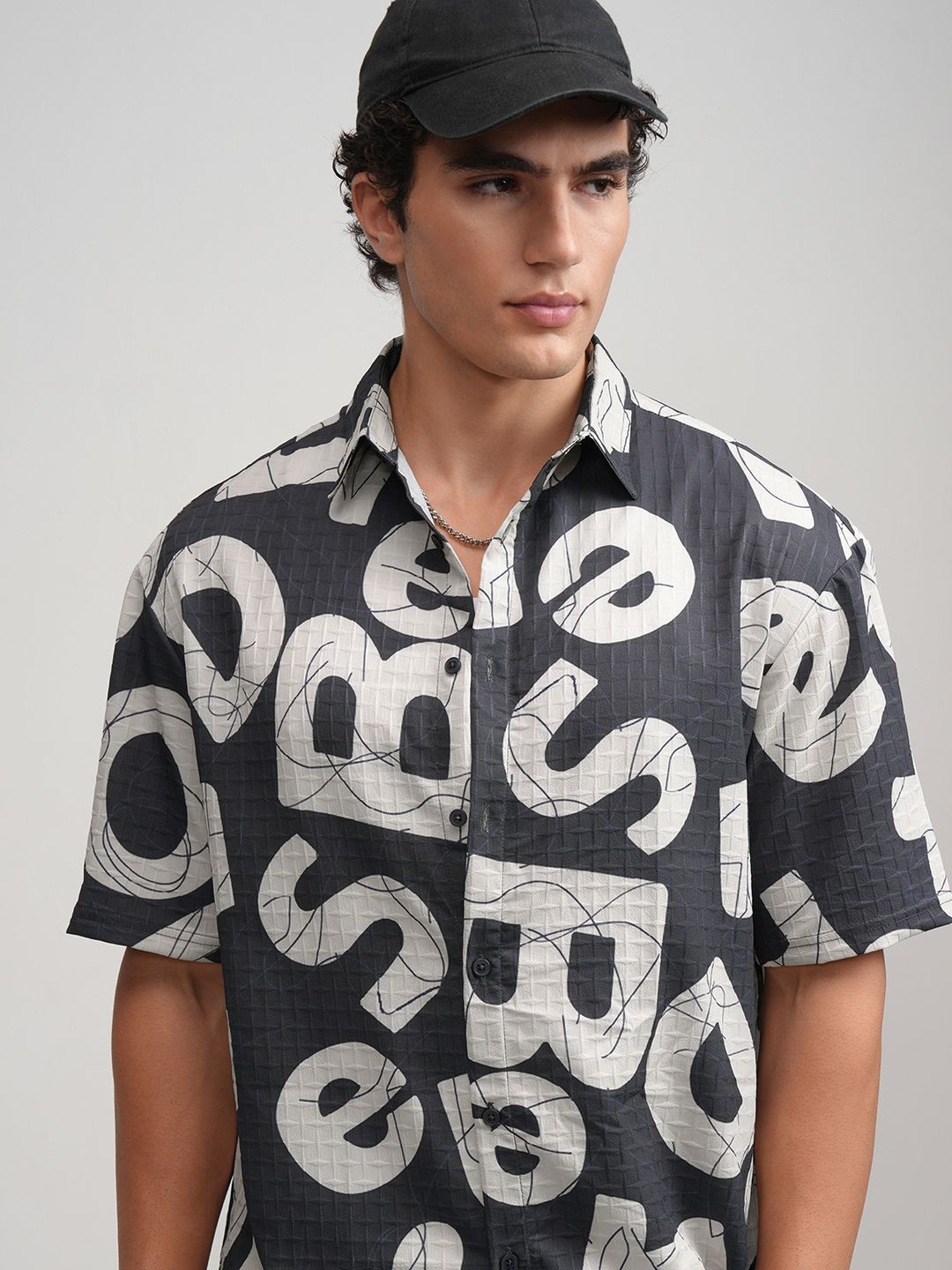 Buy HIGHLANDER Men Popcorn Textured Printed Oversized Shirt - Shirts ...
