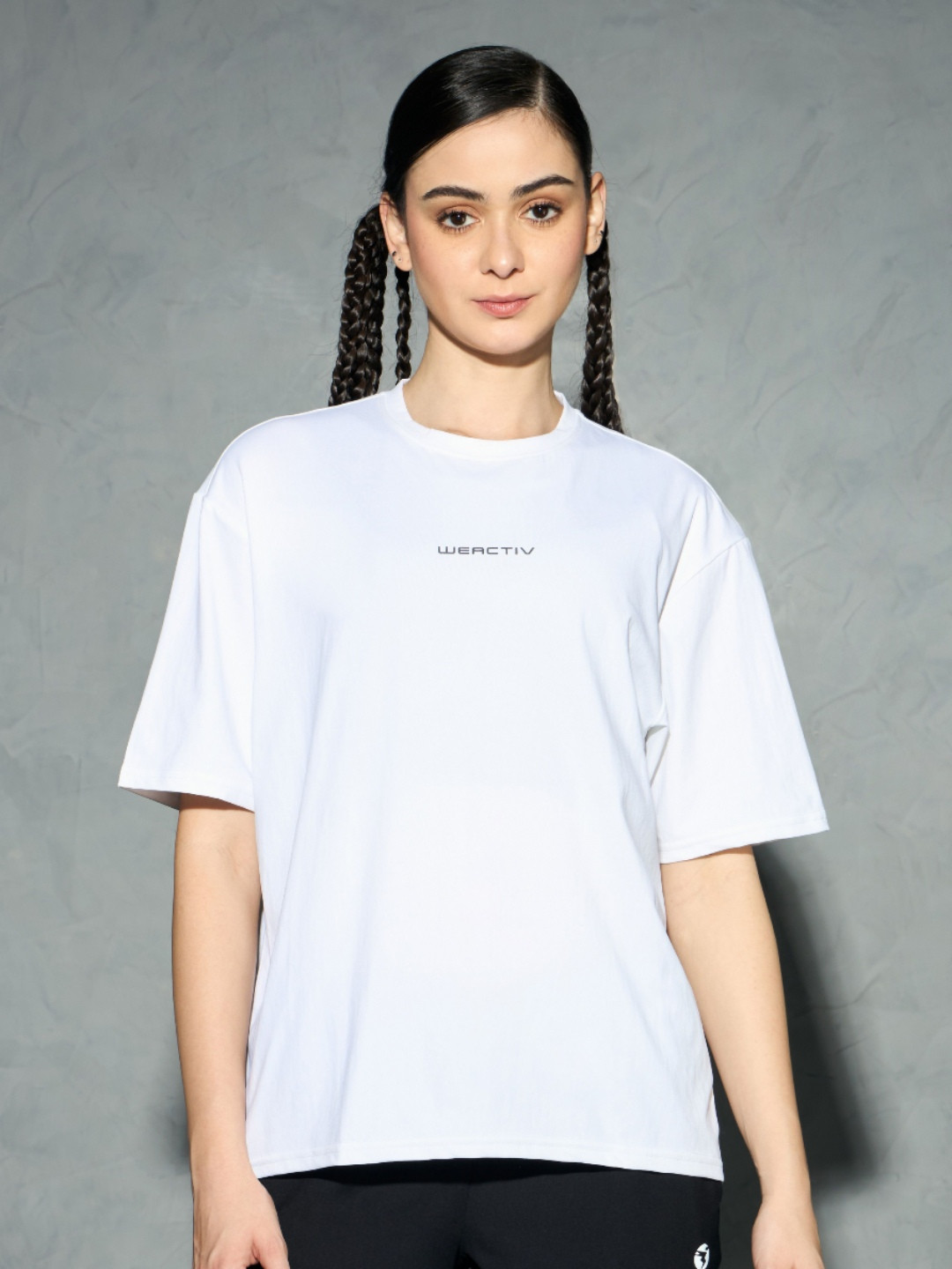 Buy Technosport Women Solid Anti Static Boxy Drop Shoulder Sleeves ...