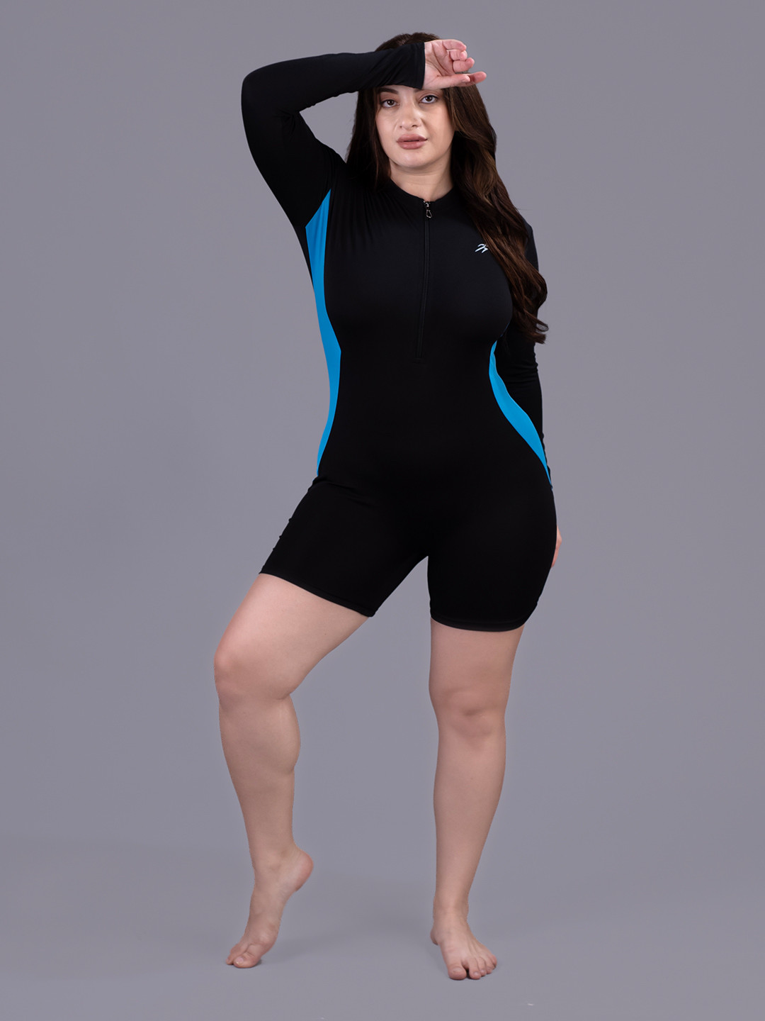 Buy Keepfit Women's Upf40+uv N9 Antibacterial Zipper Padded Swimwear Set - Swimwear for Women ...