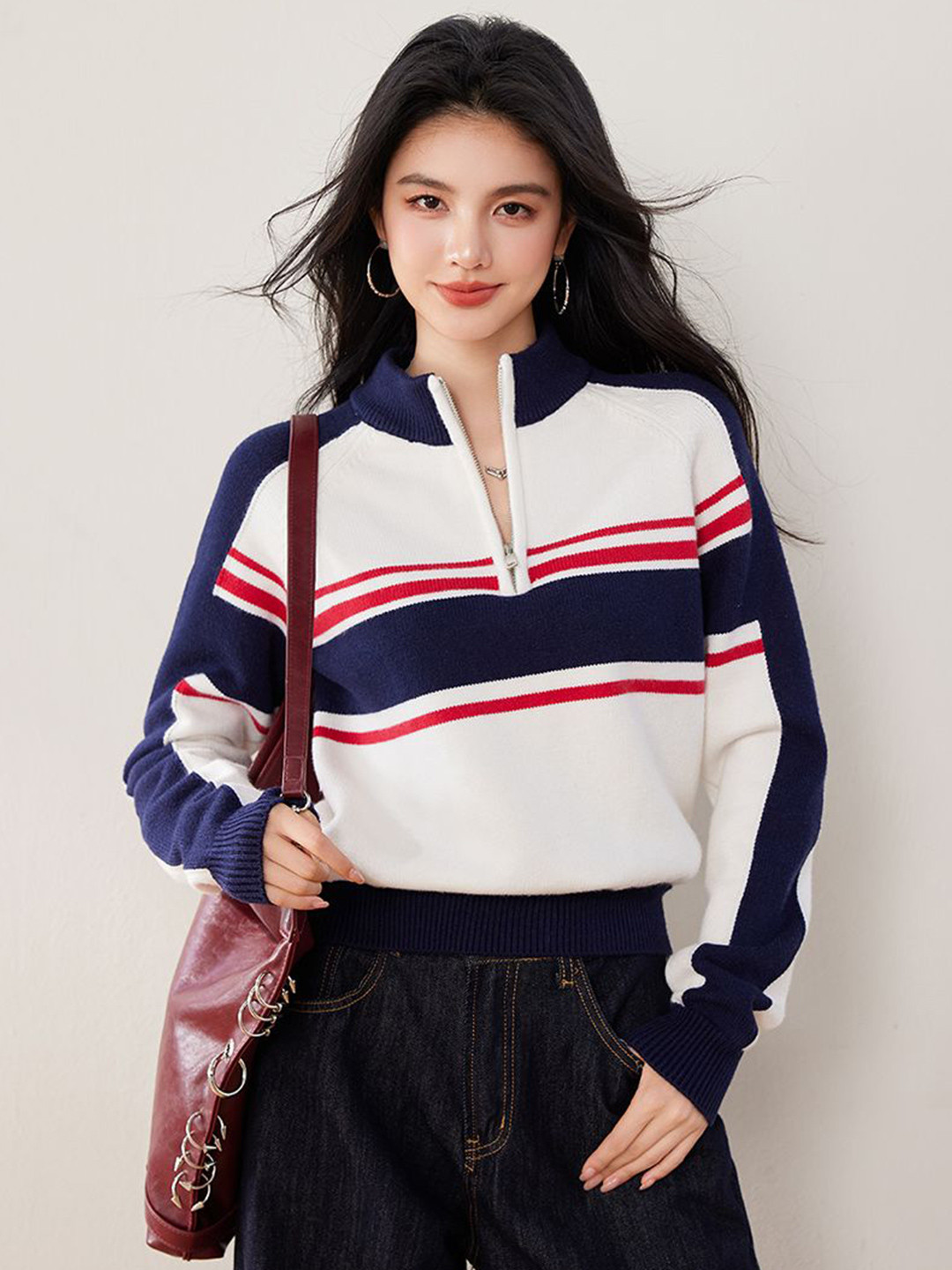 Buy JC Collection Women Colourblocked Crop Pullover - Sweaters for ...