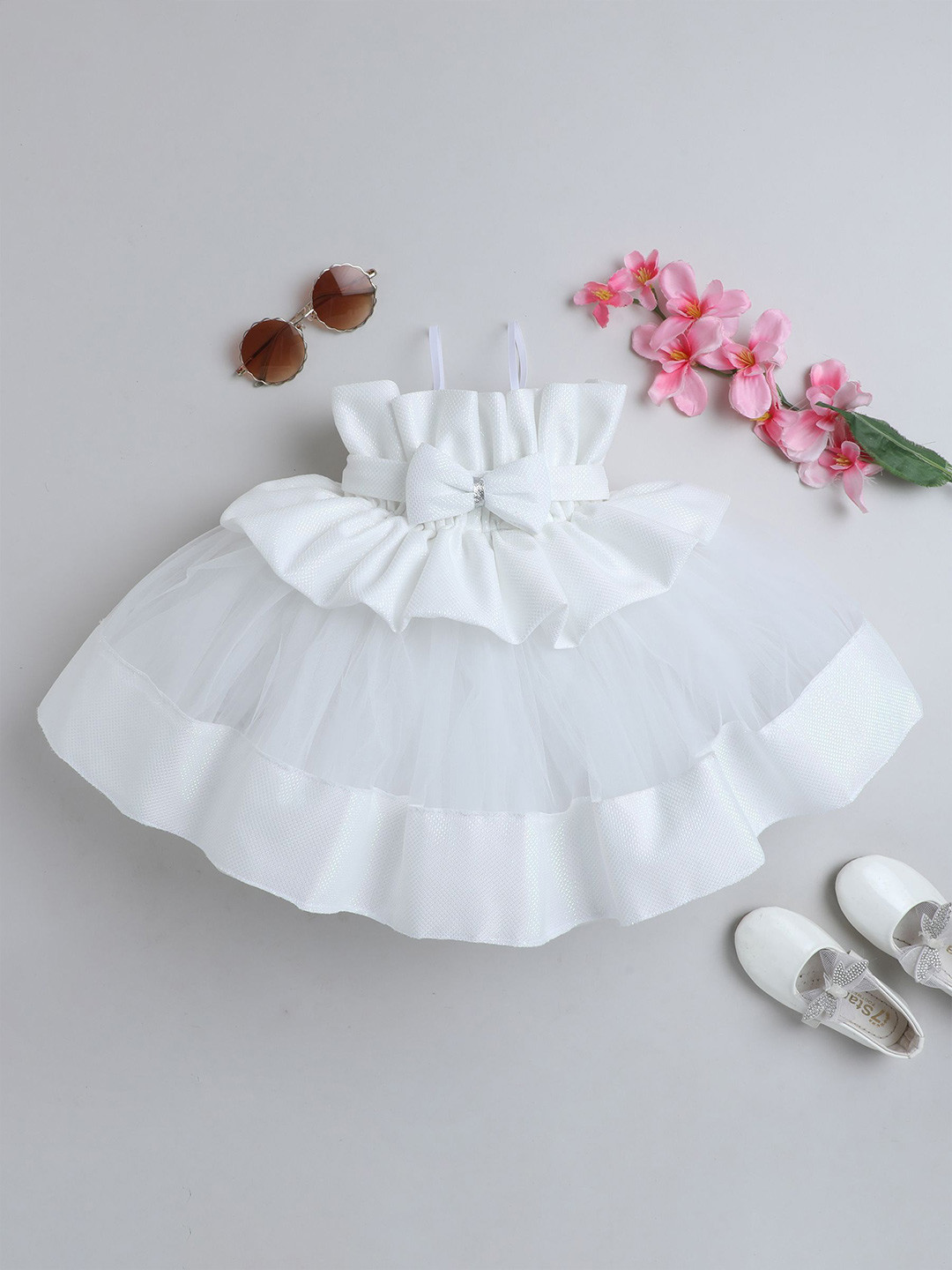 Buy TINY MINY ME Girls Self Design Gown Dress - Dresses for Girls ...