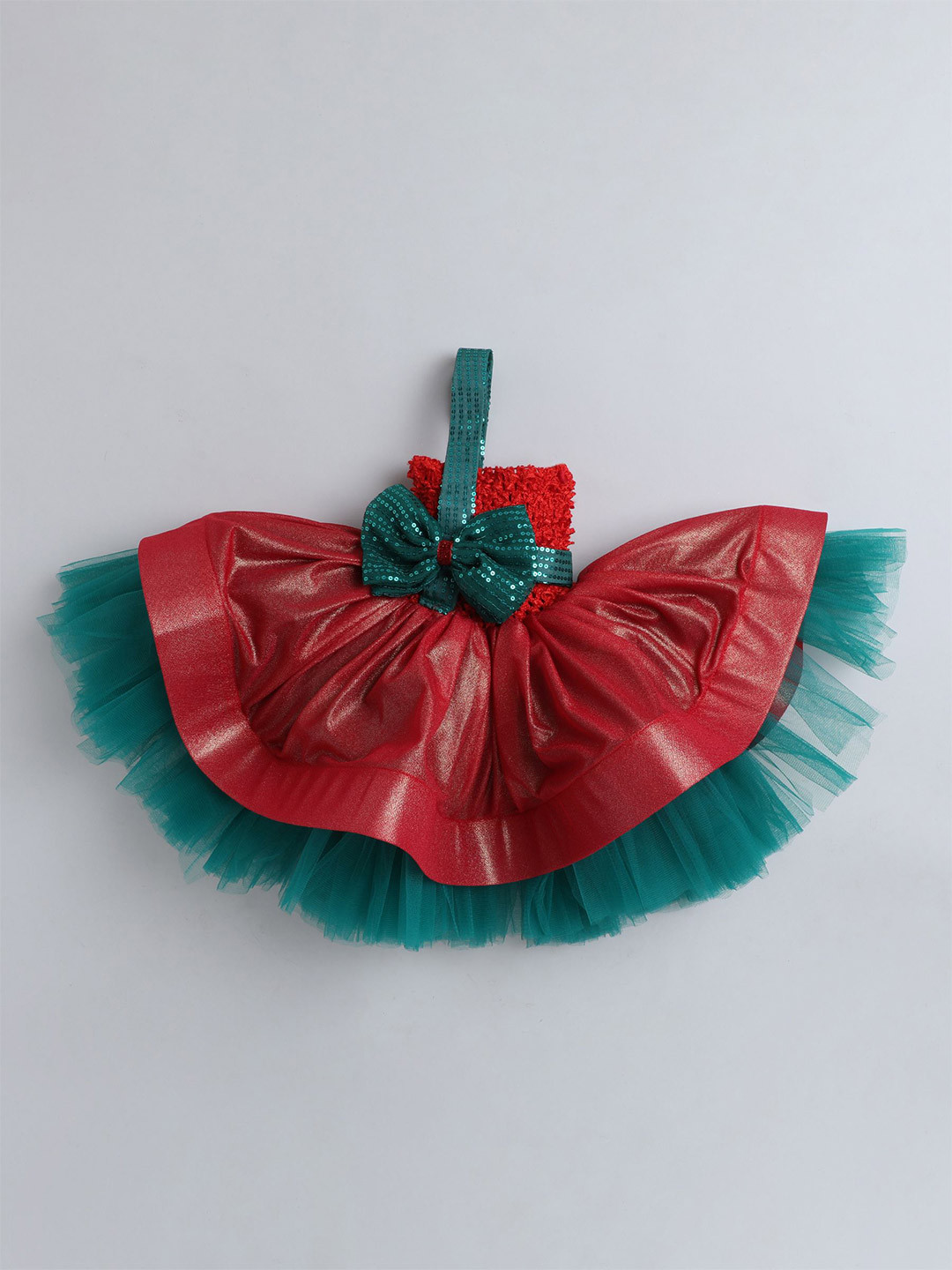 Buy TINY MINY ME Girls Embellished Sequined Detail Satin Fit & Flare ...