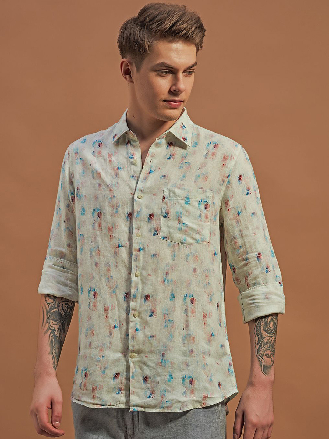 Buy THINC Men Whimsy Linen Regular Fit Shirt - Shirts for Men 32007597 | Myntra