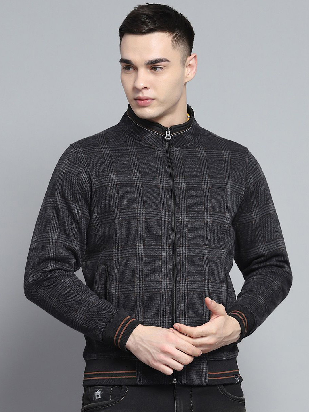 Buy Monte Carlo Men Self Design High Neck Sweatshirt - Sweatshirts for ...