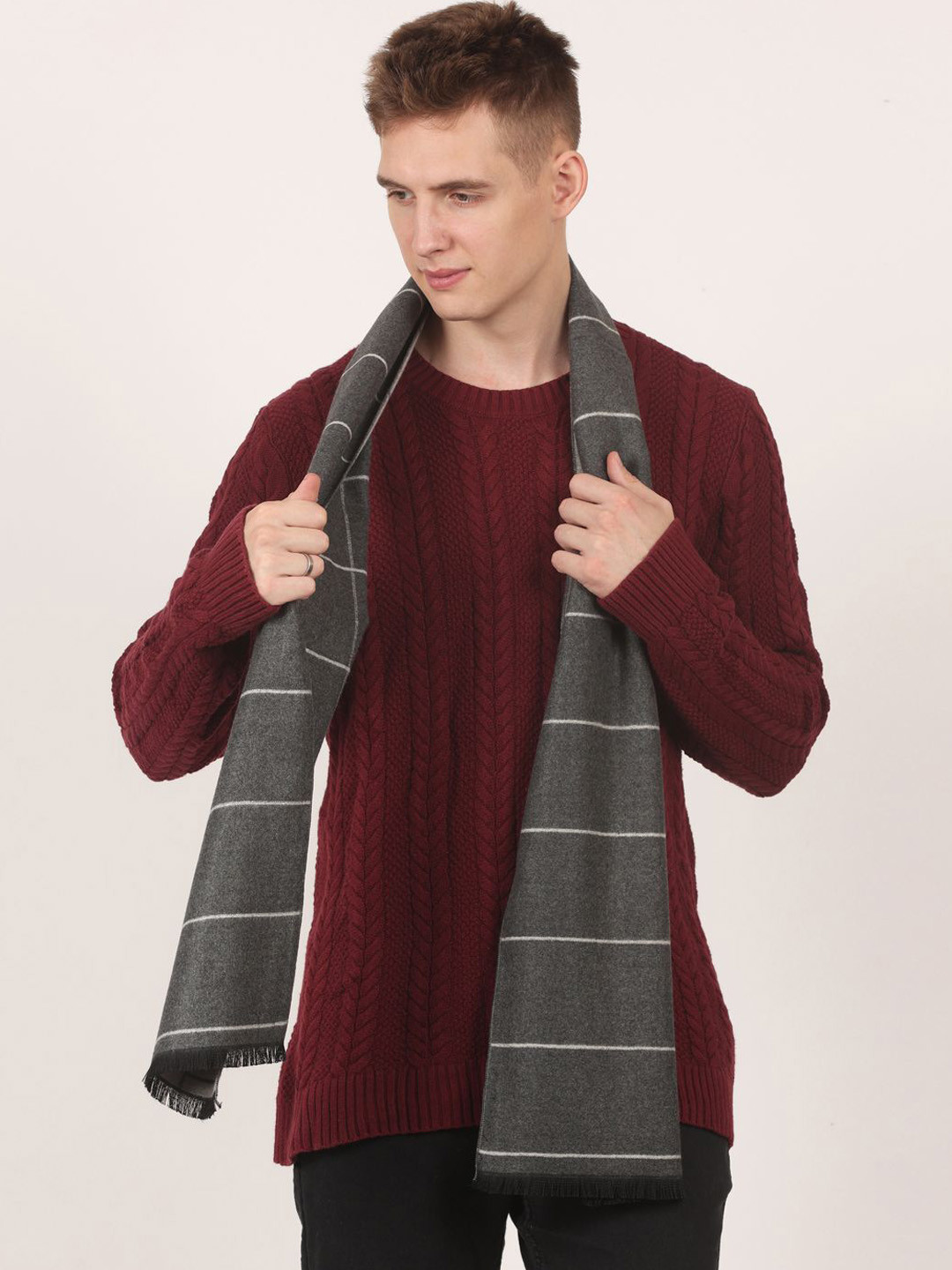 Buy Calvadoss Men Checked Acrylic Mufflers - Mufflers for Men 32008819 ...