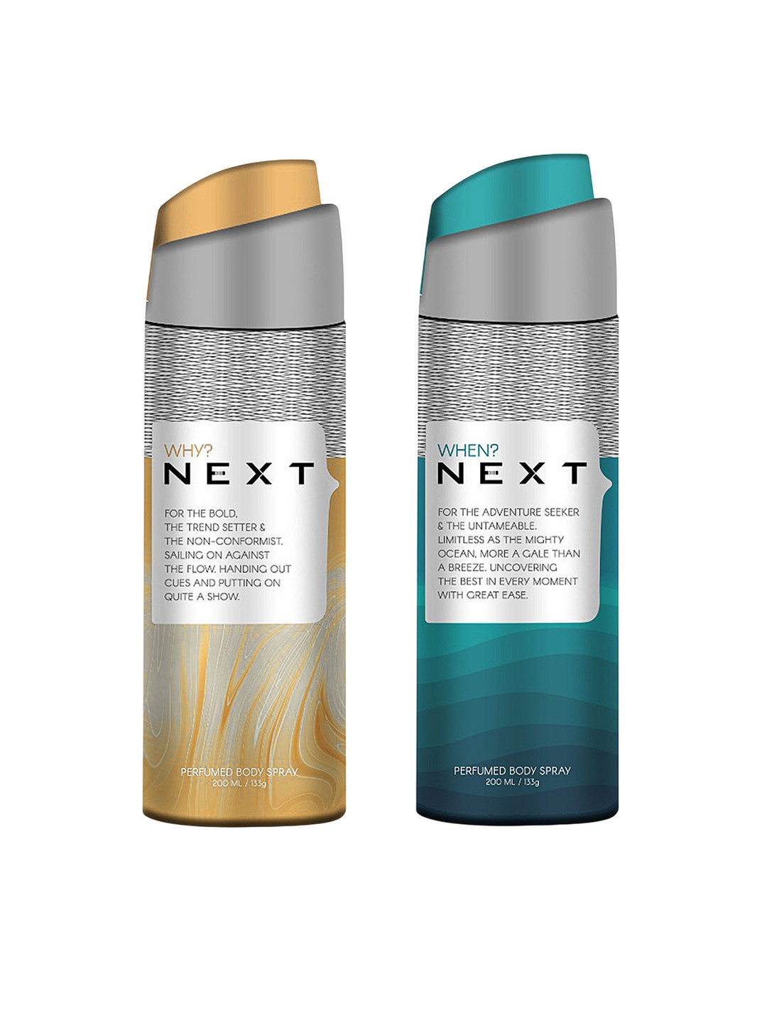 Buy NEXT CARE Set Of 2 Why & When Long Lasting Perfumed Body Spray 200 ...