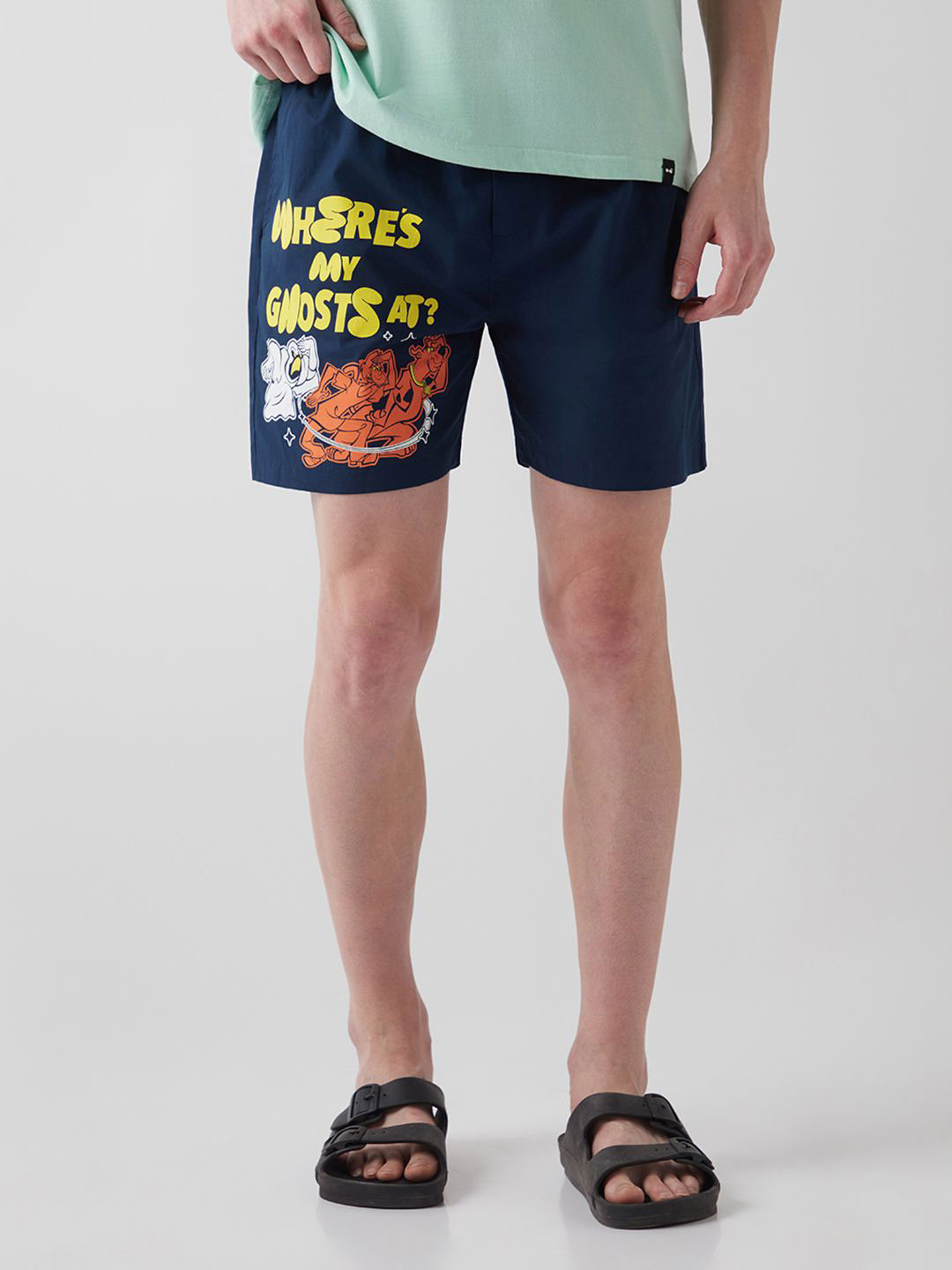 Buy Bewakoof Men Cotton Printed Blue Boxers - Boxers for Men 32012378 ...