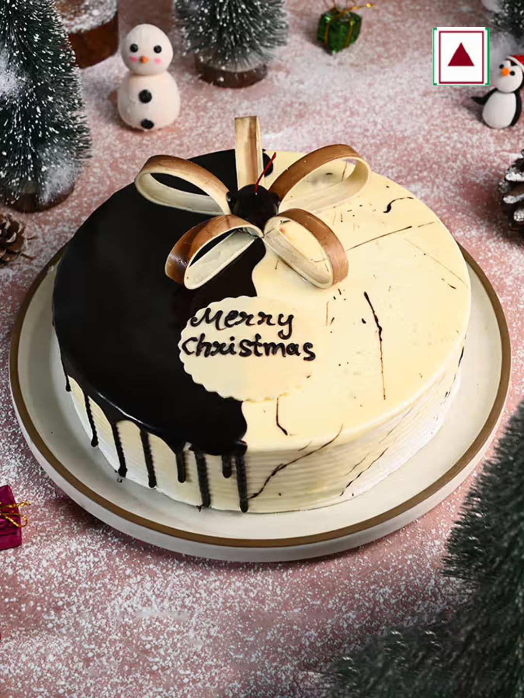 Buy Floweraura Special Fresh Yummy Merry Christmas Choco Vanilla Flavour Round Shape Cake 3kg ...