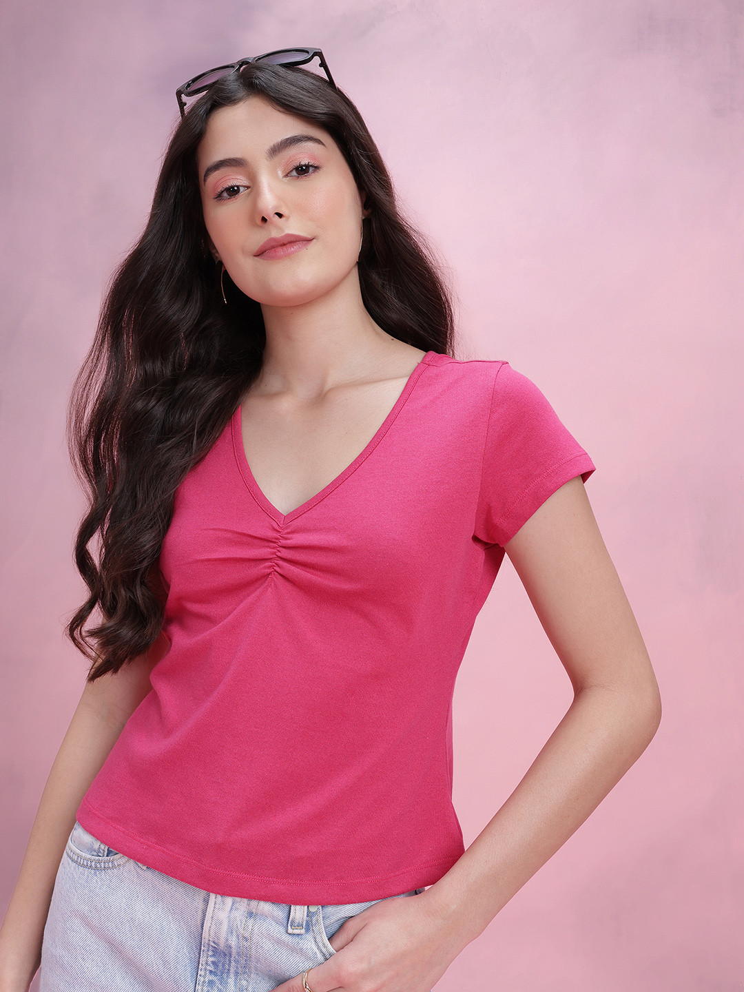 Buy DressBerry Ruched Top - Tops for Women 32016945 | Myntra