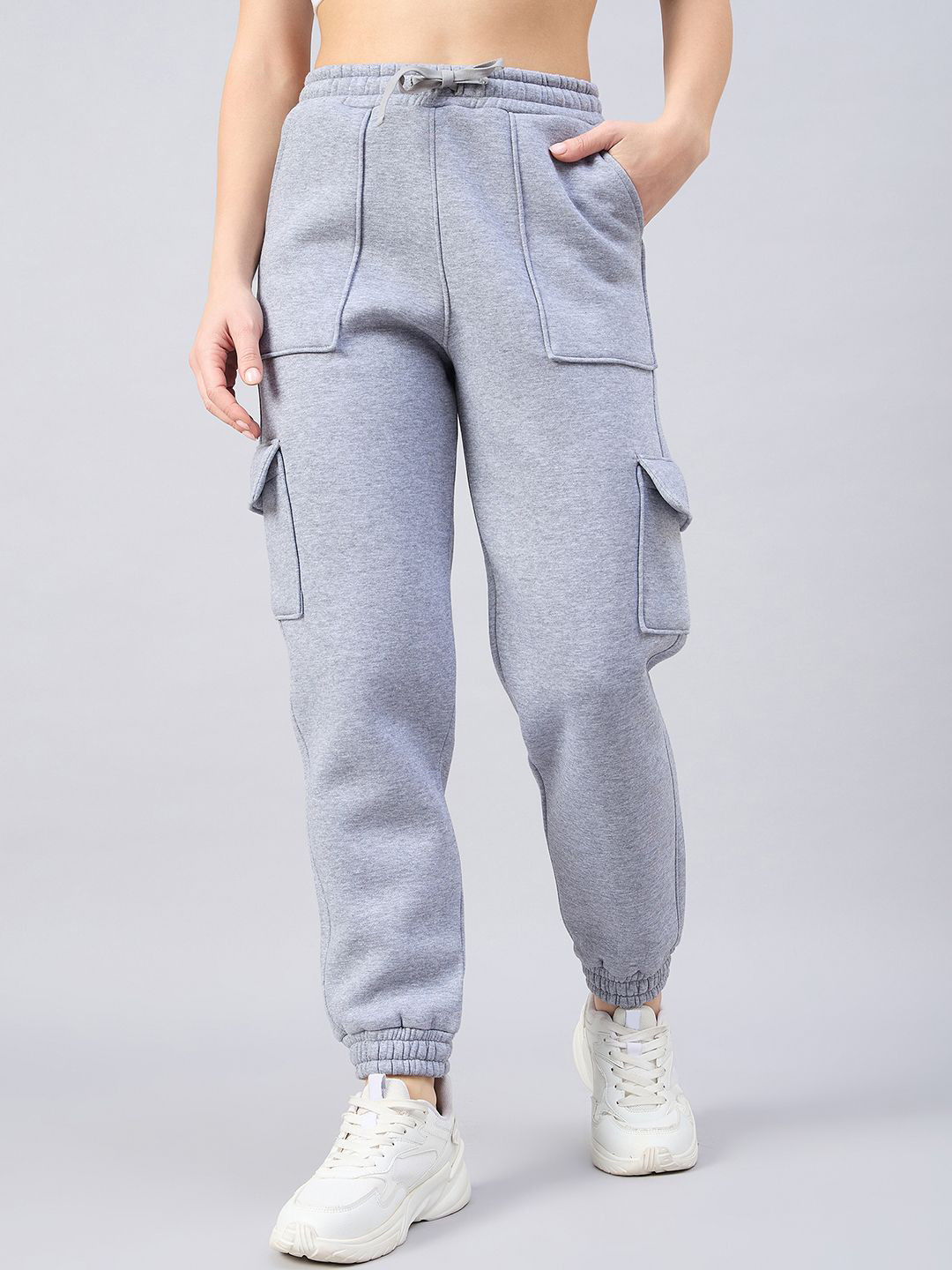 Buy Femea Women Fleece Cargo Winter Track Pants - Track Pants for Women ...