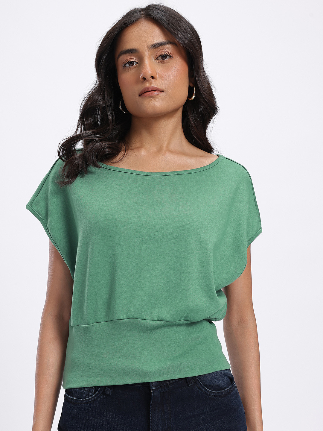 Buy Glitchez Extended Sleeves Cinched Waist Top - Tops for Women ...