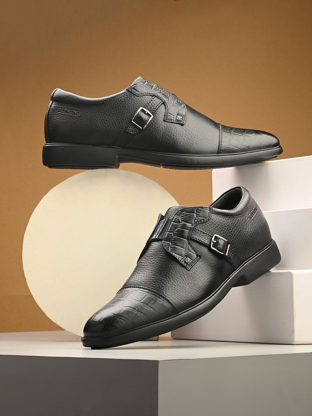 Buy Valentino Men Leather Formal Slip Ons - Formal Shoes for Men ...
