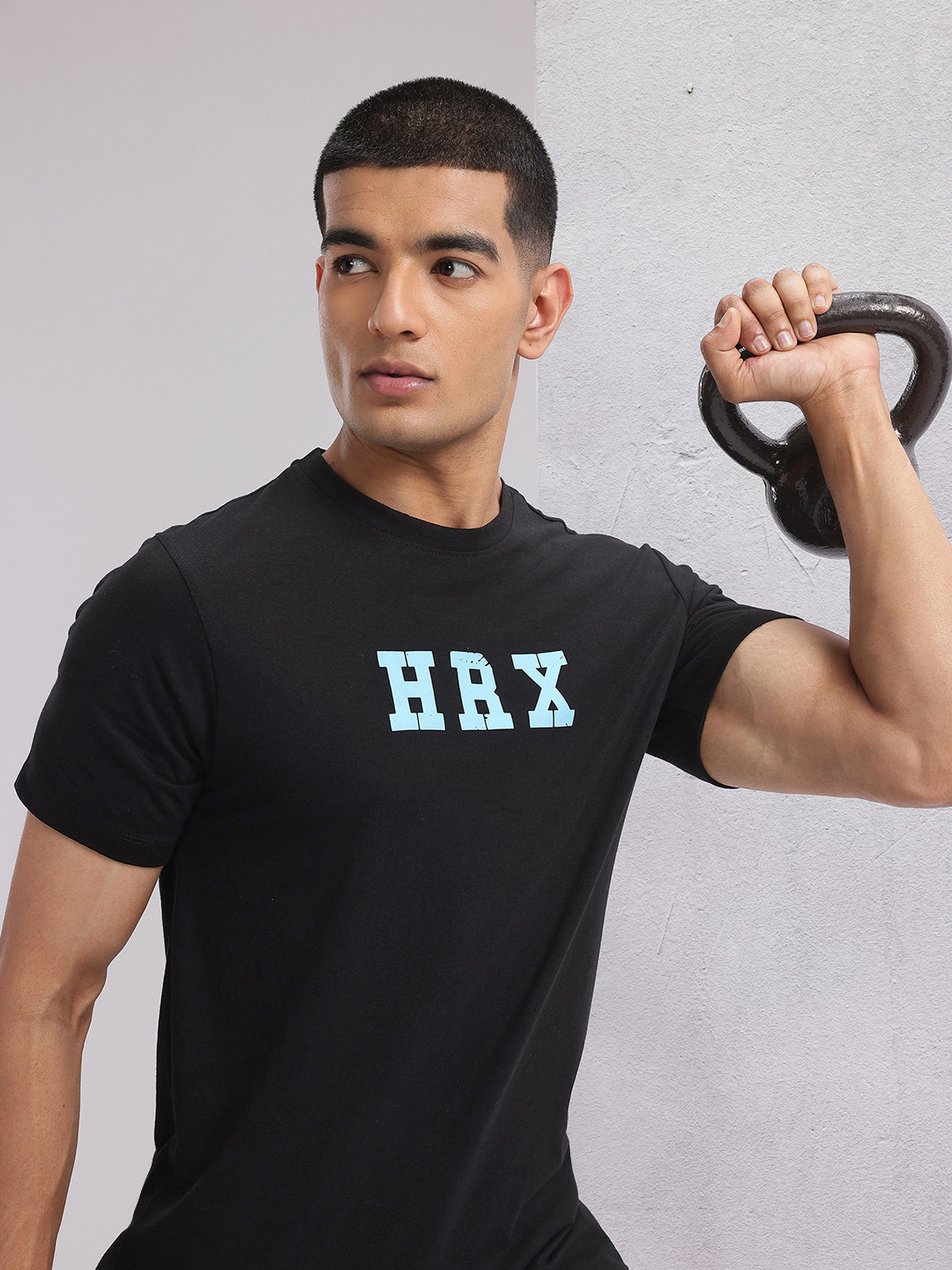Buy HRX By Hrithik Roshan Brand Logo Printed Training T Shirt - Tshirts ...