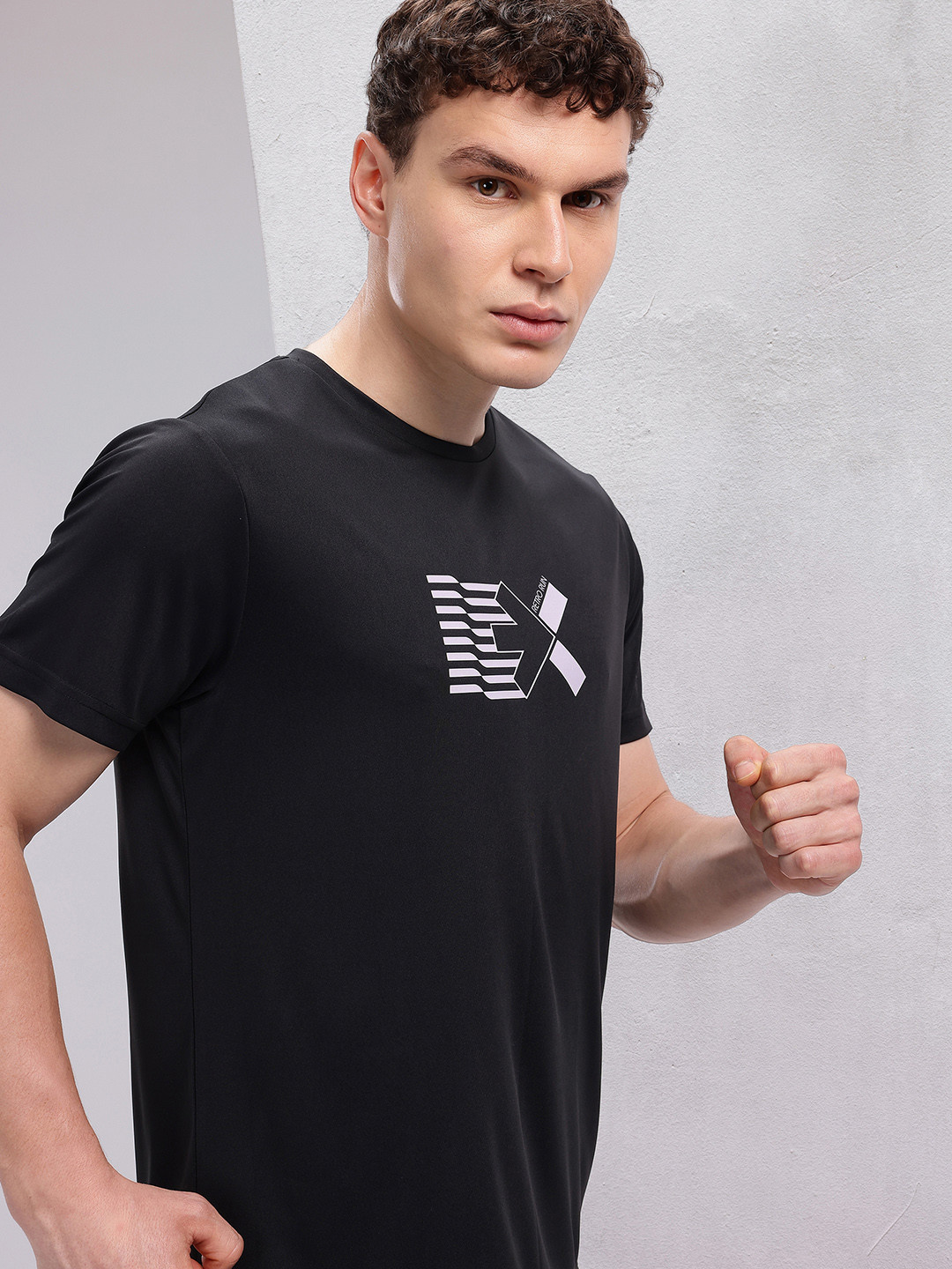 Buy HRX By Hrithik Roshan Brand Logo Print Running T Shirt - Tshirts ...