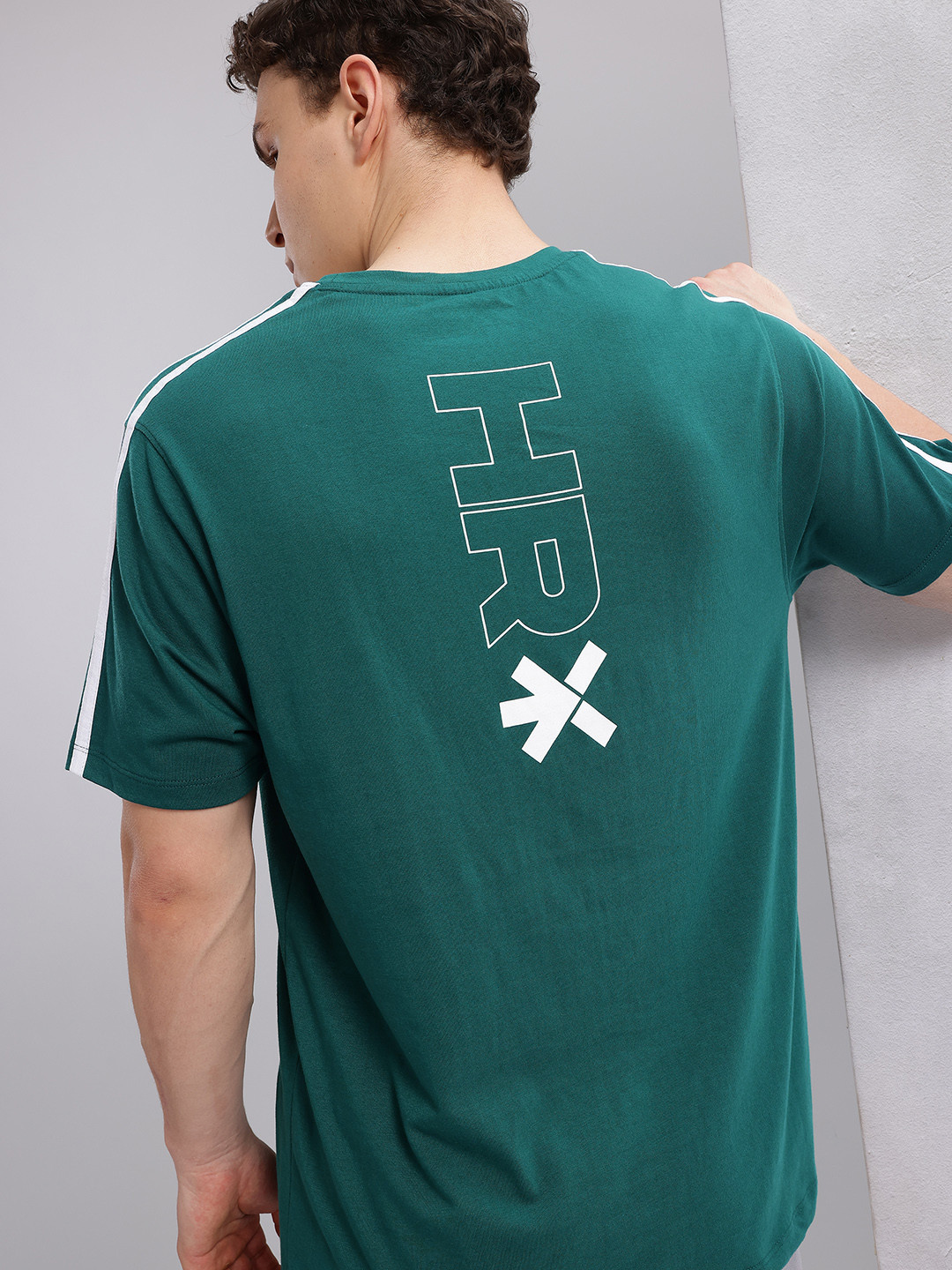 Buy HRX By Hrithik Roshan Brand Logo Printed Training T Shirt With ...