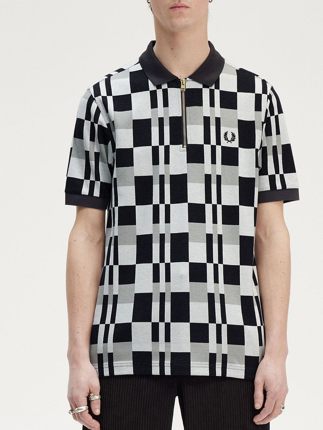 Buy Fred Perry Men Checked Polo Collar Cotton T Shirt - Tshirts for Men 32050359 | Myntra