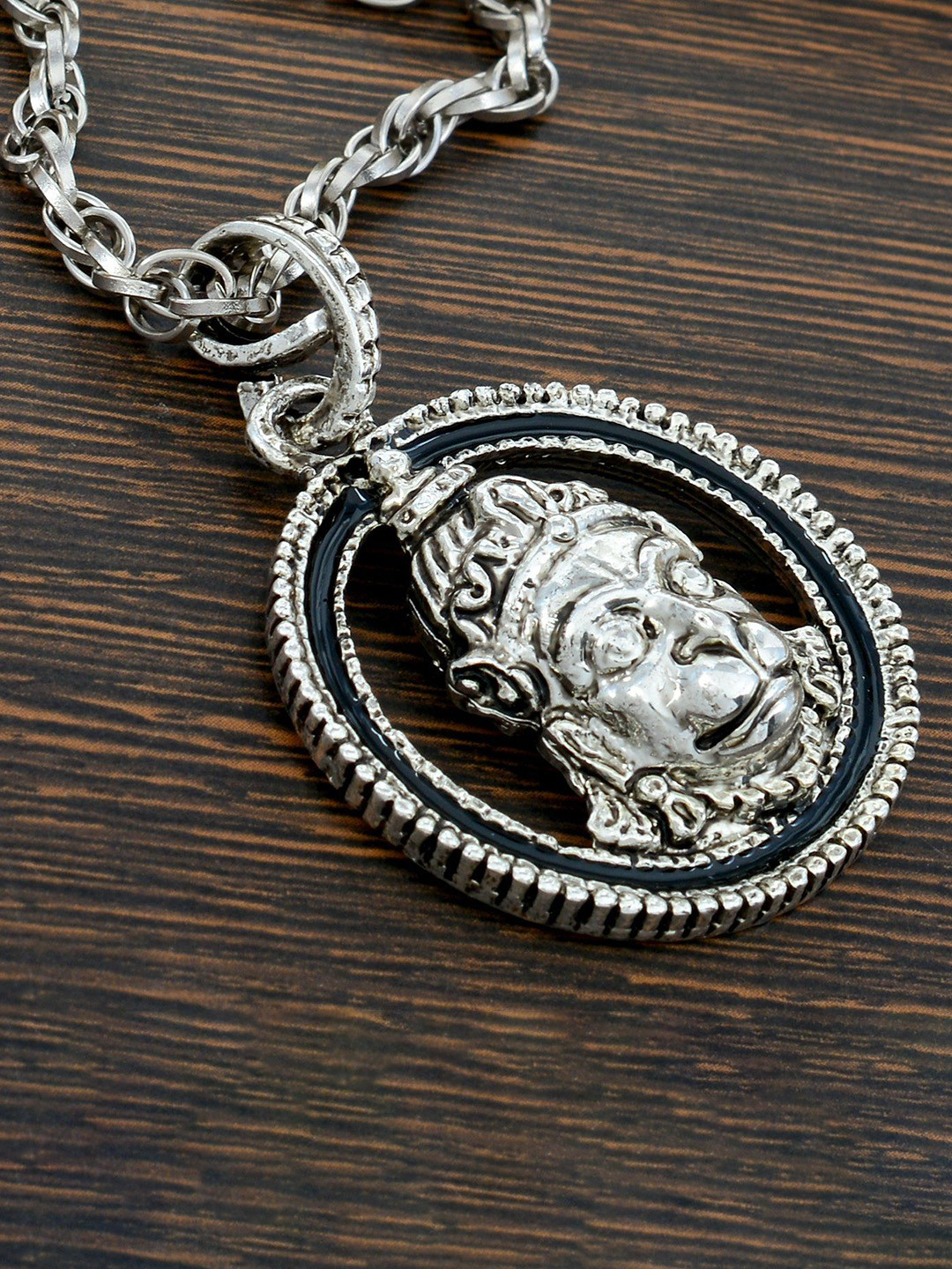 Buy MEMOIR Unisex Silver Plated Hanuman Charm Pendant With Chain ...