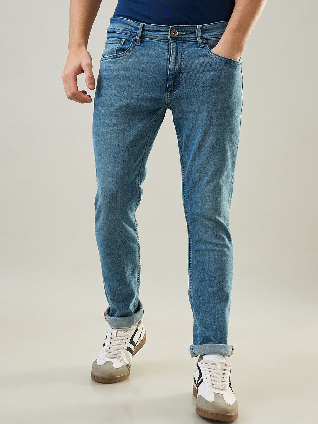 Buy TIM PARIS Men Slim Fit Stretchable Light Fade Jeans - Jeans for Men ...