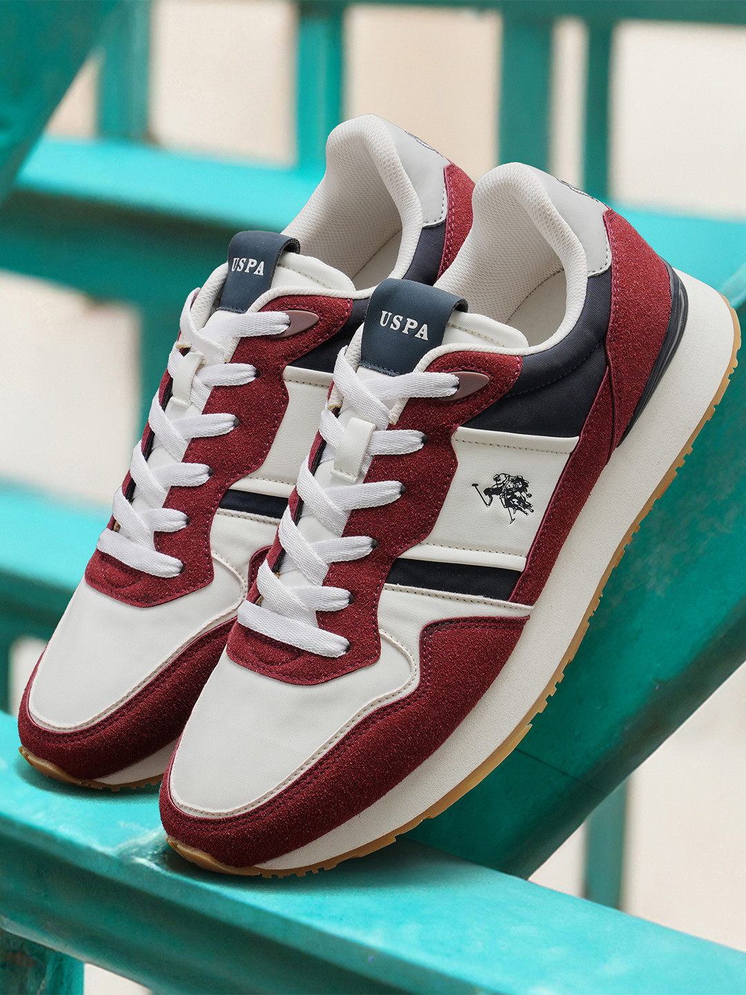 Buy U.S. Polo Assn. Men Colourblocked Lace Ups Sneakers - Casual Shoes ...