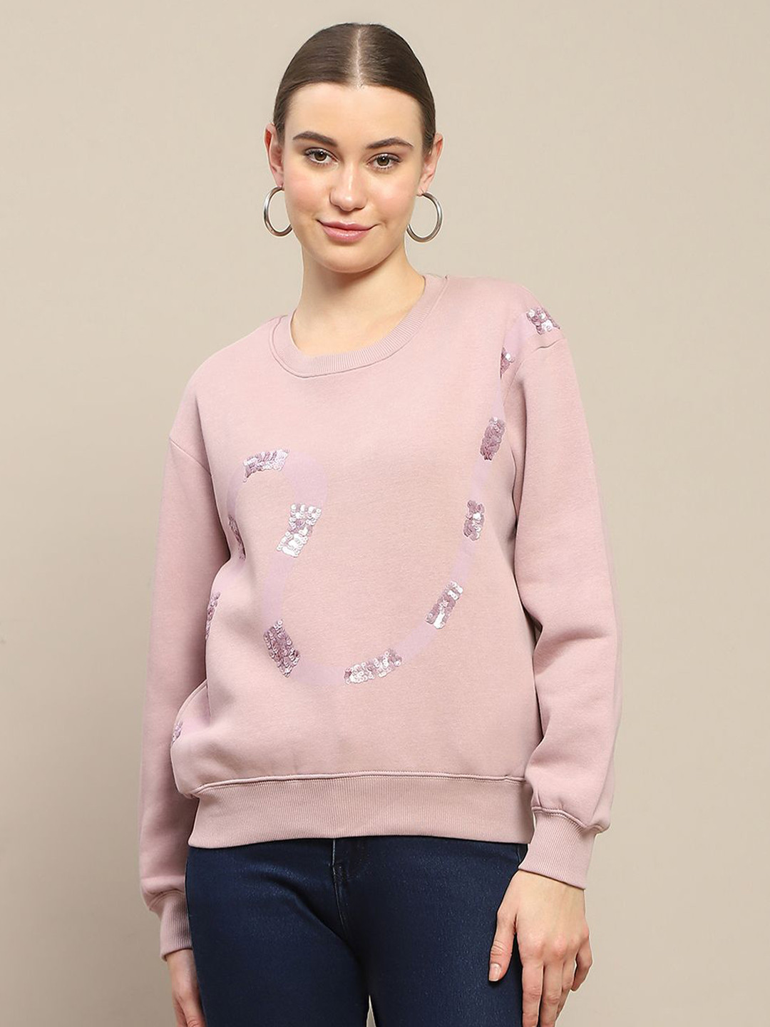 Buy Madame Women Embellished Sweatshirt - Sweatshirts for Women ...