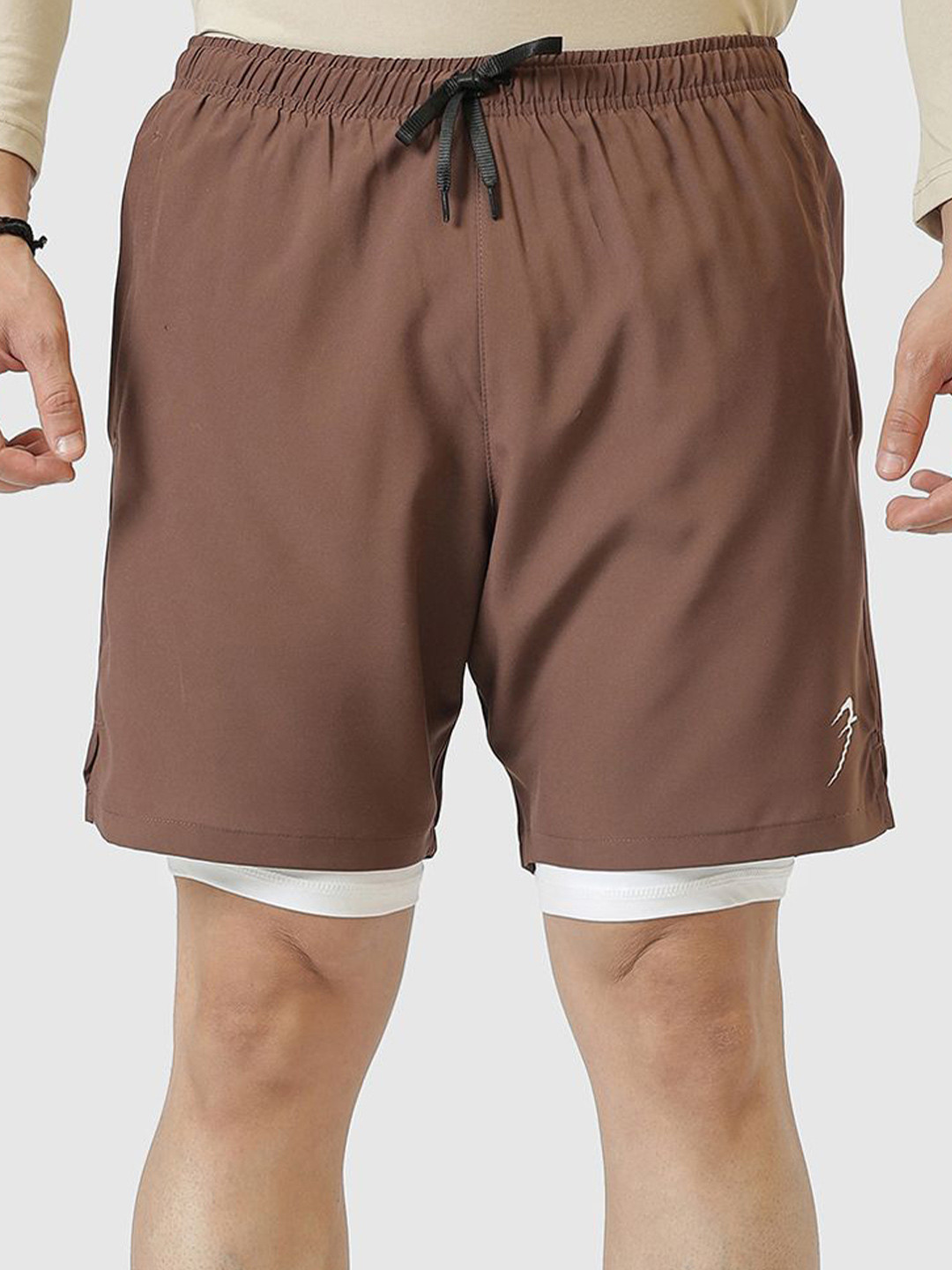 Buy FUAARK Double Layer 2 In 1 Shorts With Inner Tights For Men Gym ...